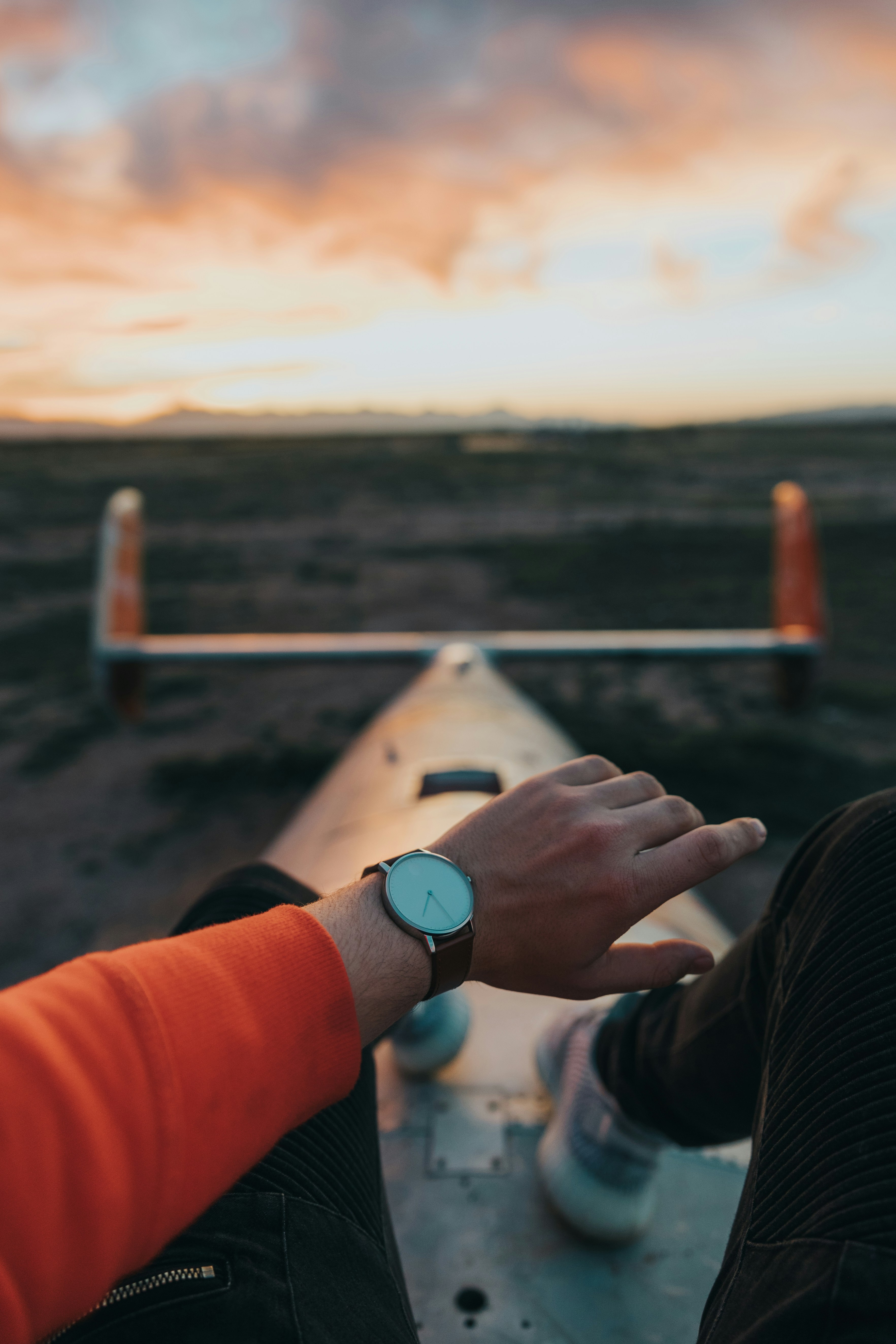 Hold Fast to the Horizon: A Kayaker’s Quiet Moment at Sunset