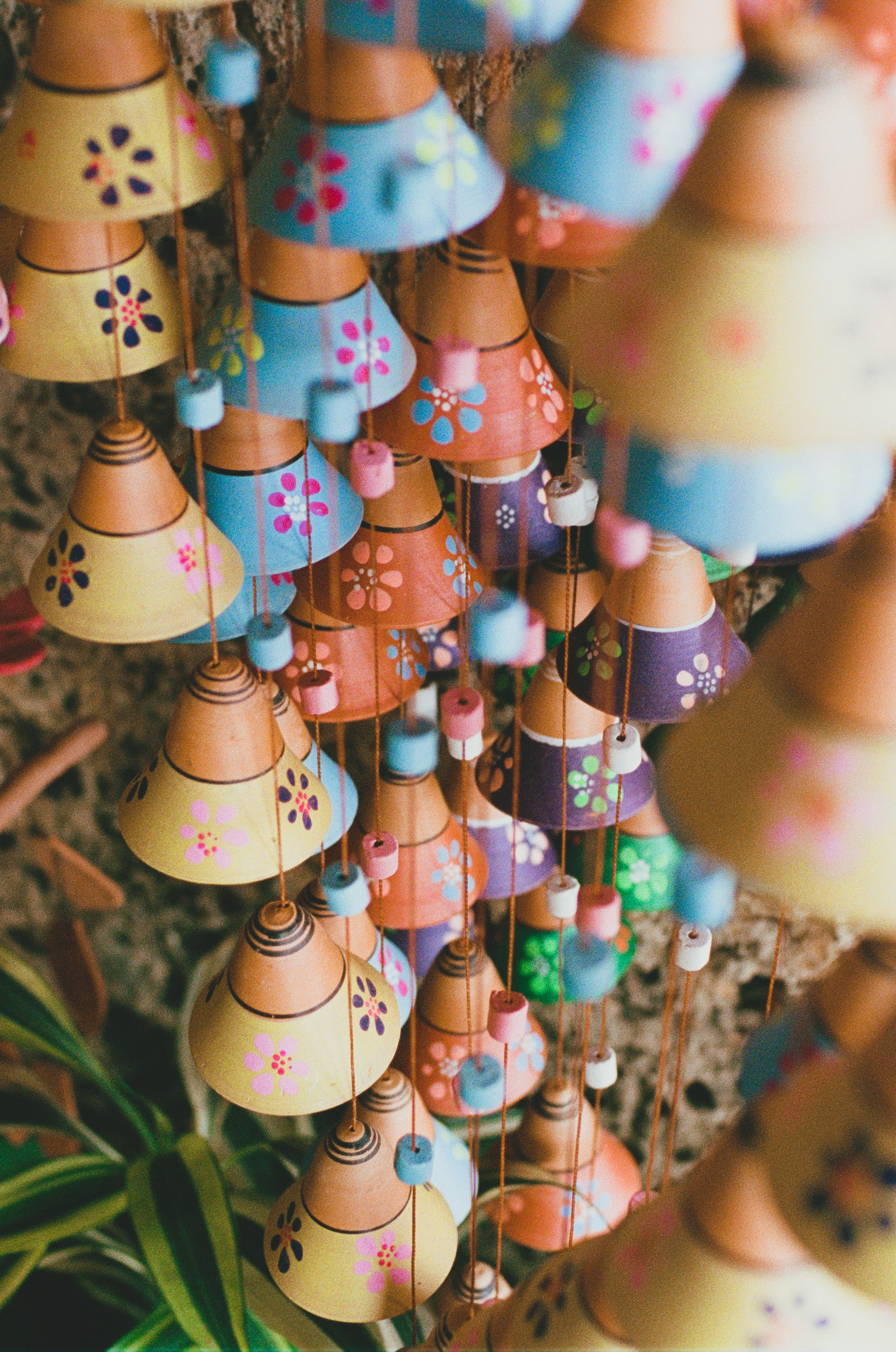 Hanging Hue: A Cascade of Painted Bells