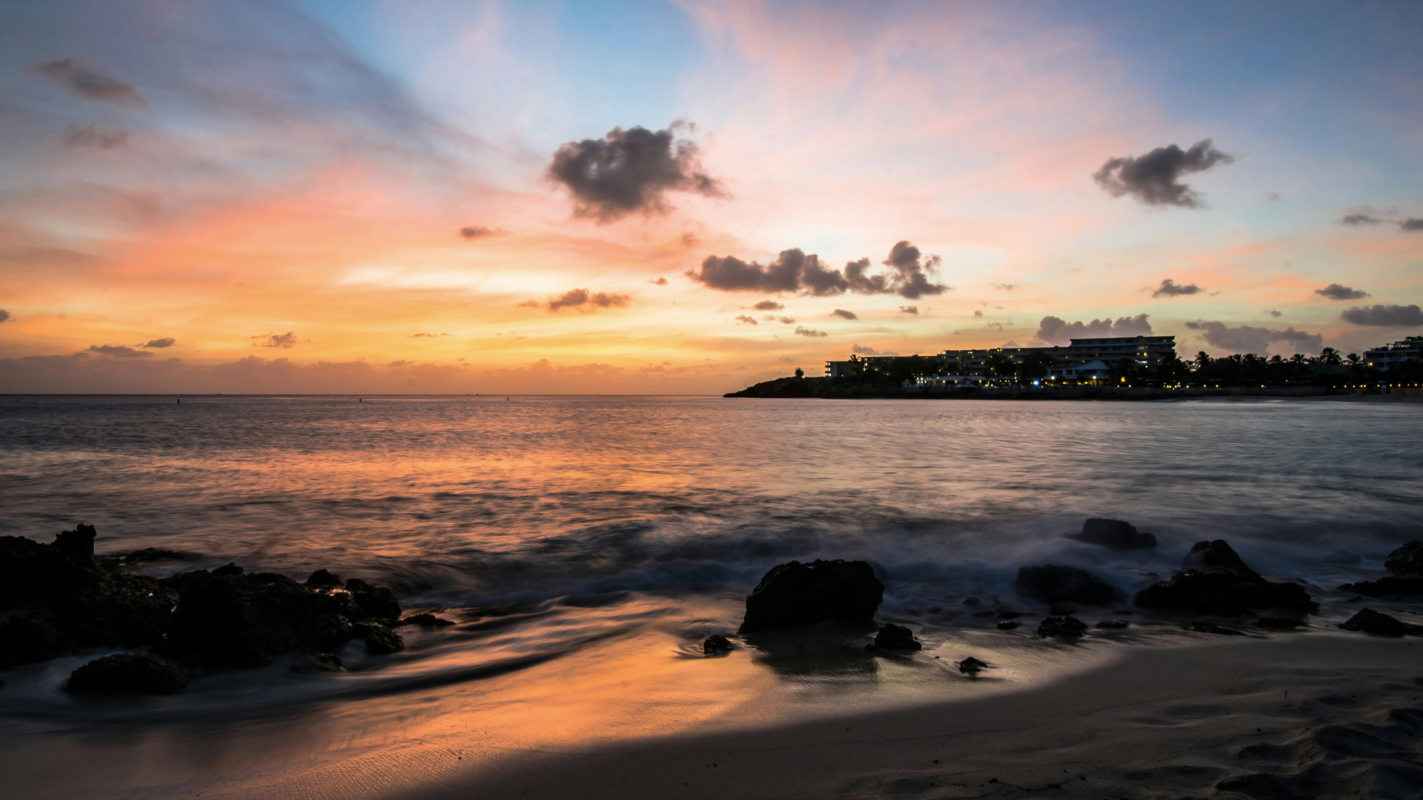 Horizon Ember: Sunset on a Quiet Seascape