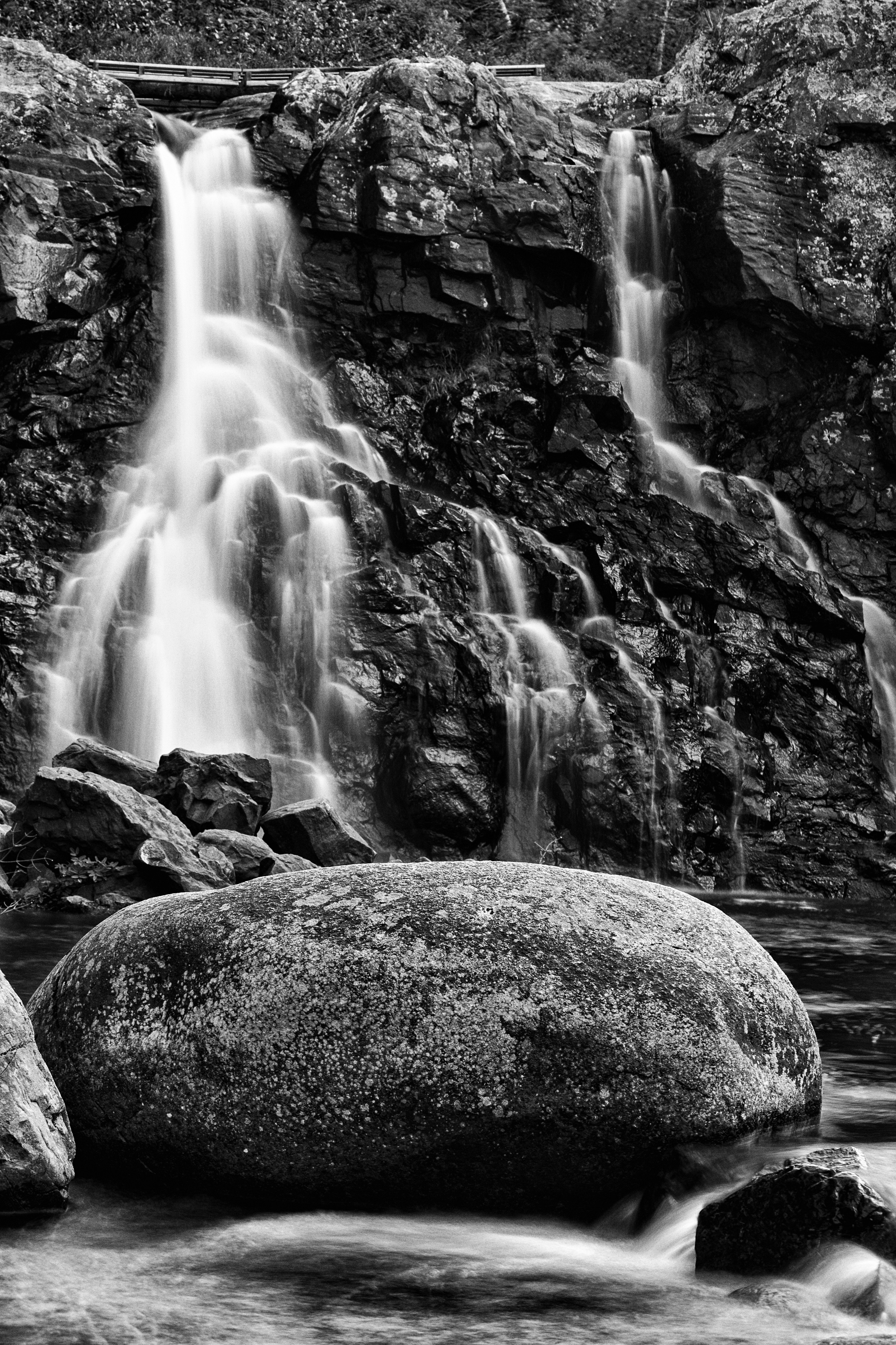 Grayscale photo of waterfalls photo – Free Grey Image on Unsplash