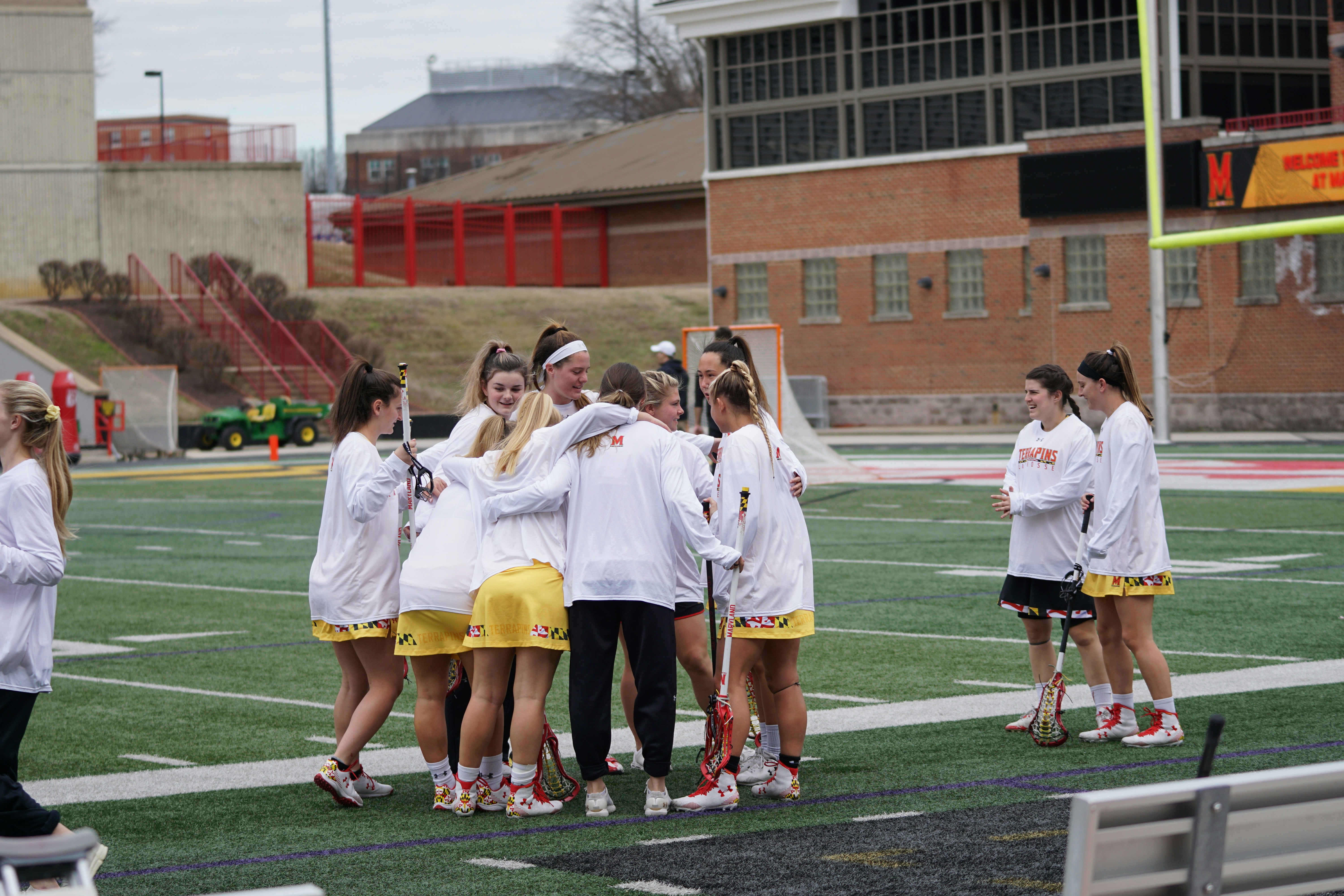 Huddle on the Field: Team Warmup Prior to the Big Play