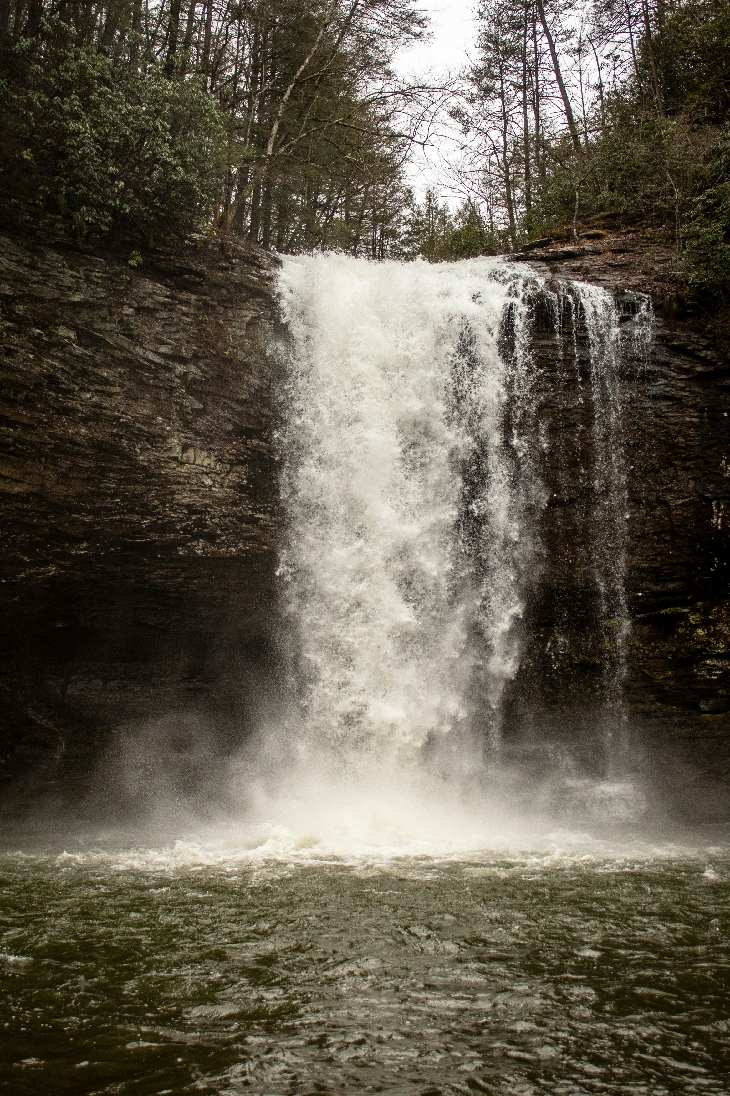 Waterfalls cascading down rock slope photo – Free Grey Image on Unsplash