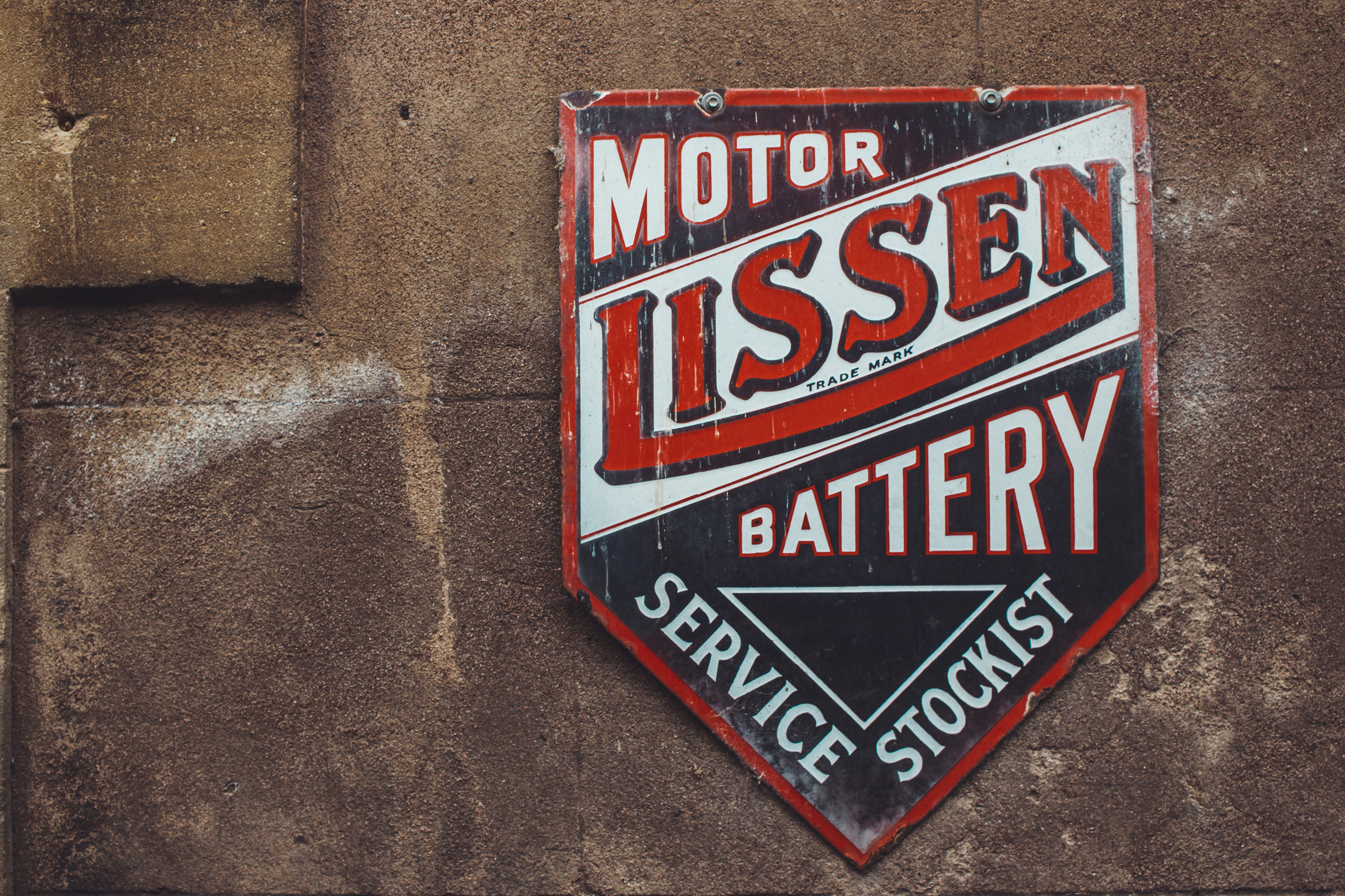 Motor Lissen Battery Service Stockist sign photo – Free Wookey hole ...