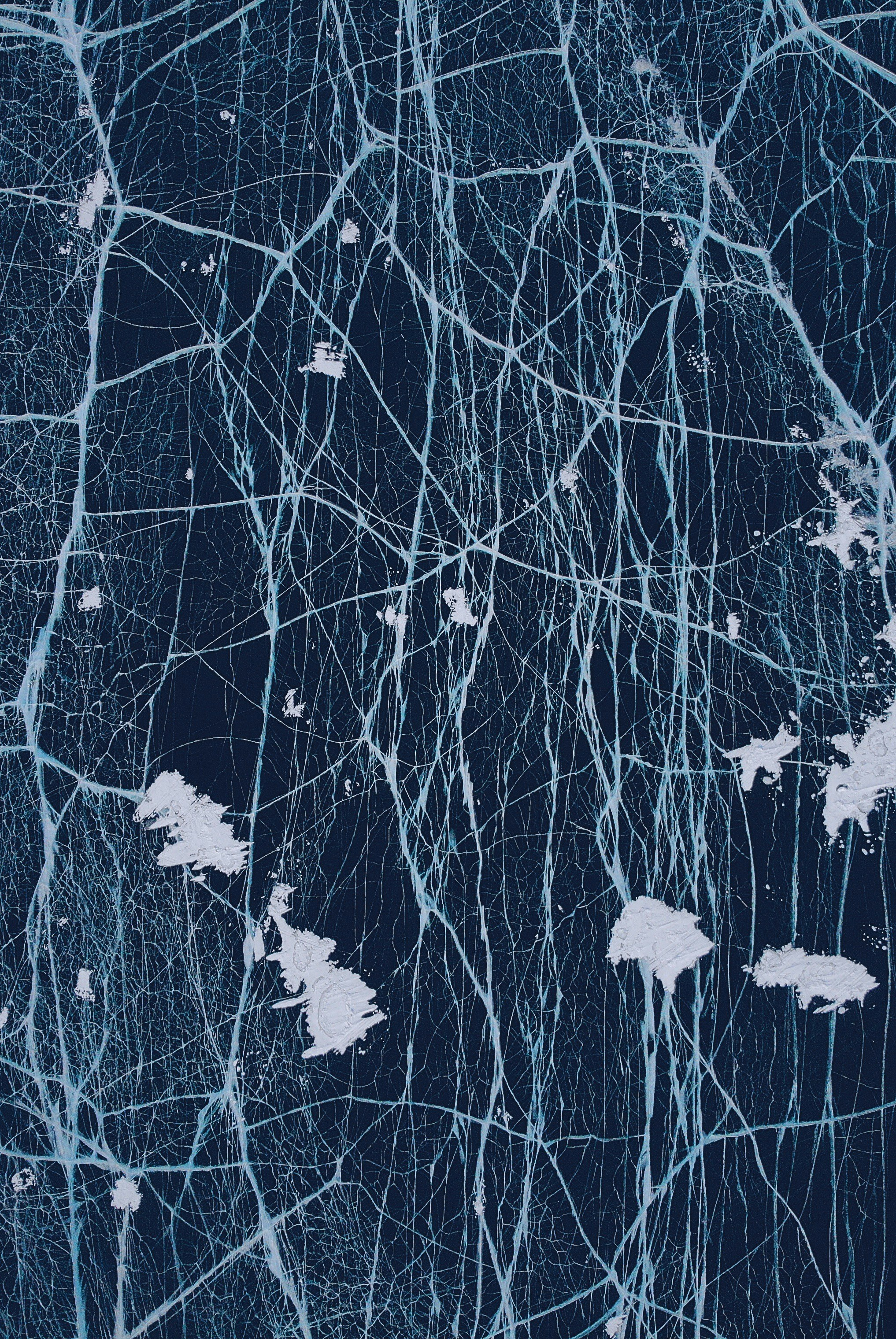 Frost-vein Maze on Night-Blue Ice