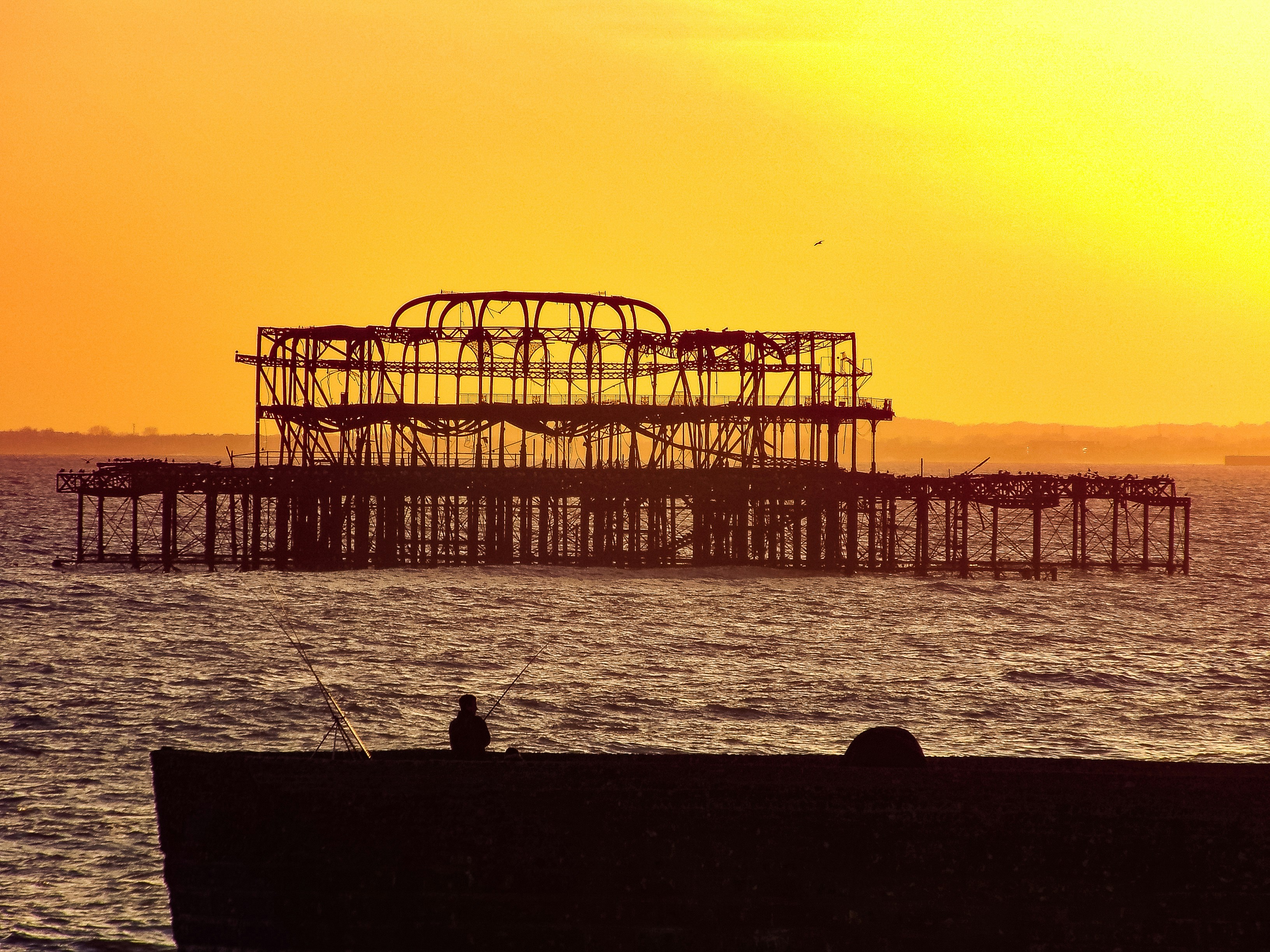 Silhotte of man fishing photo – Free Sea Image on Unsplash