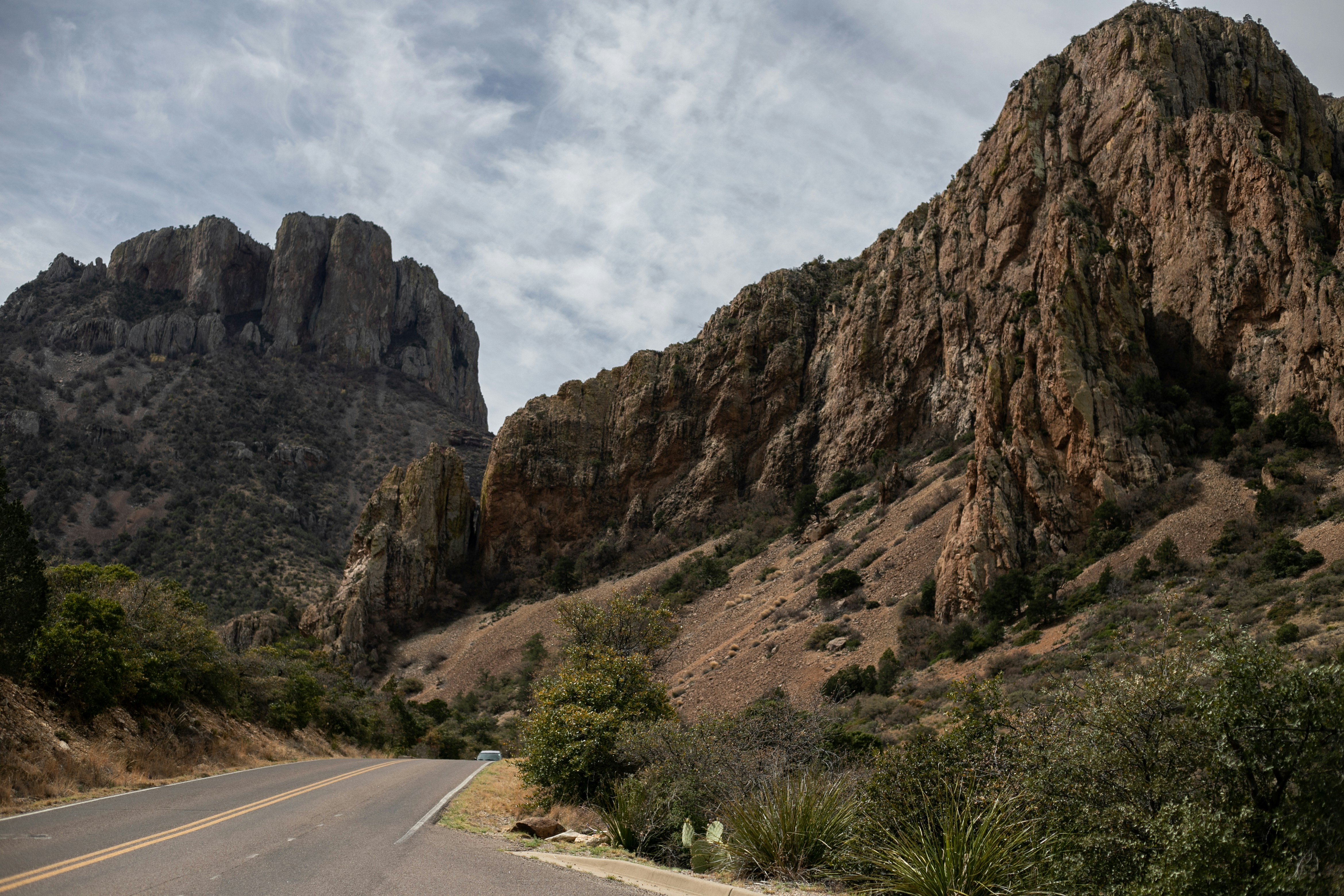 Granite Skyline and the Winding Desert Road