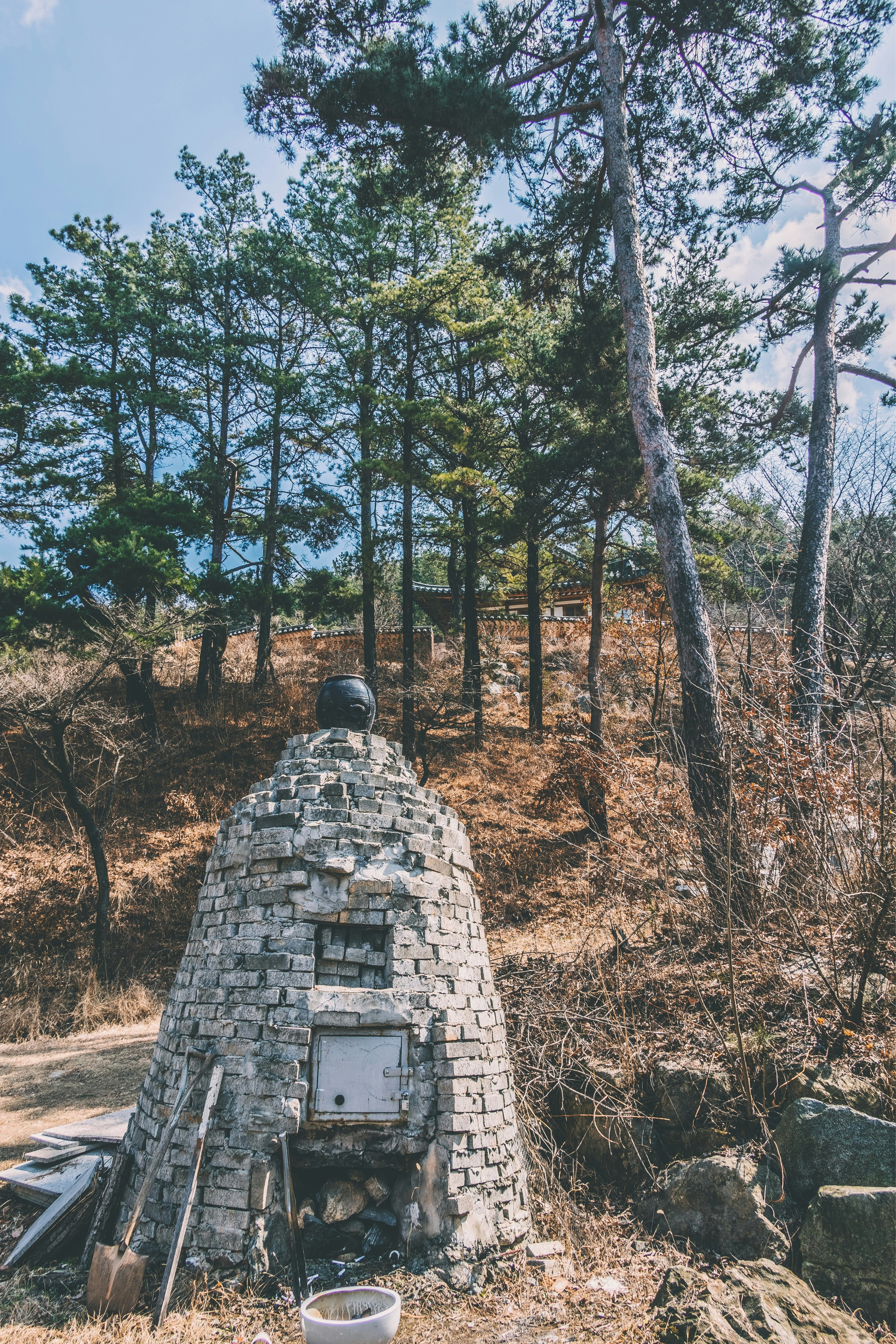 Stone Kiln Sanctuary in a Pine Forest