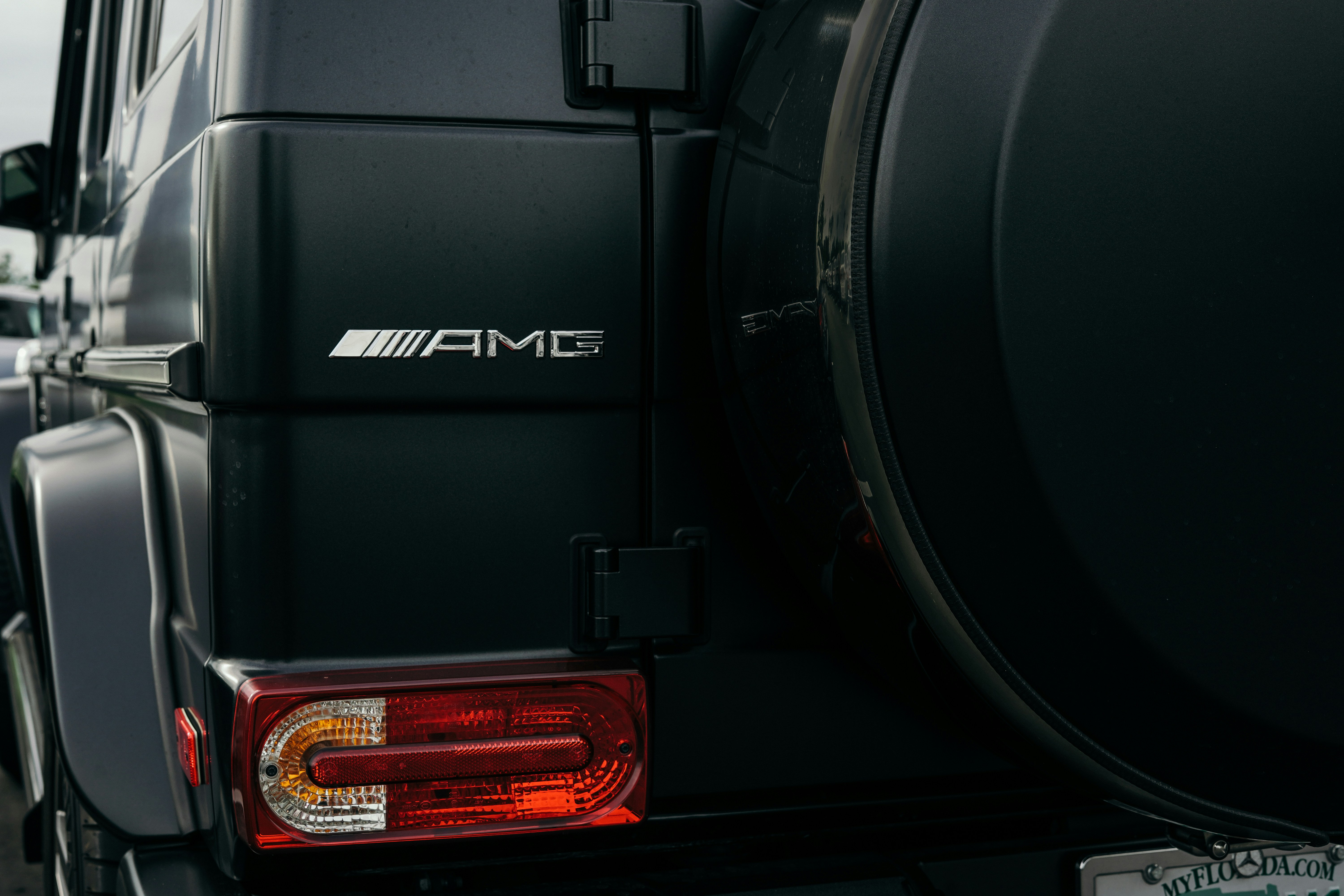  AMG Badged Rear Corner of a Mercedes SUV
