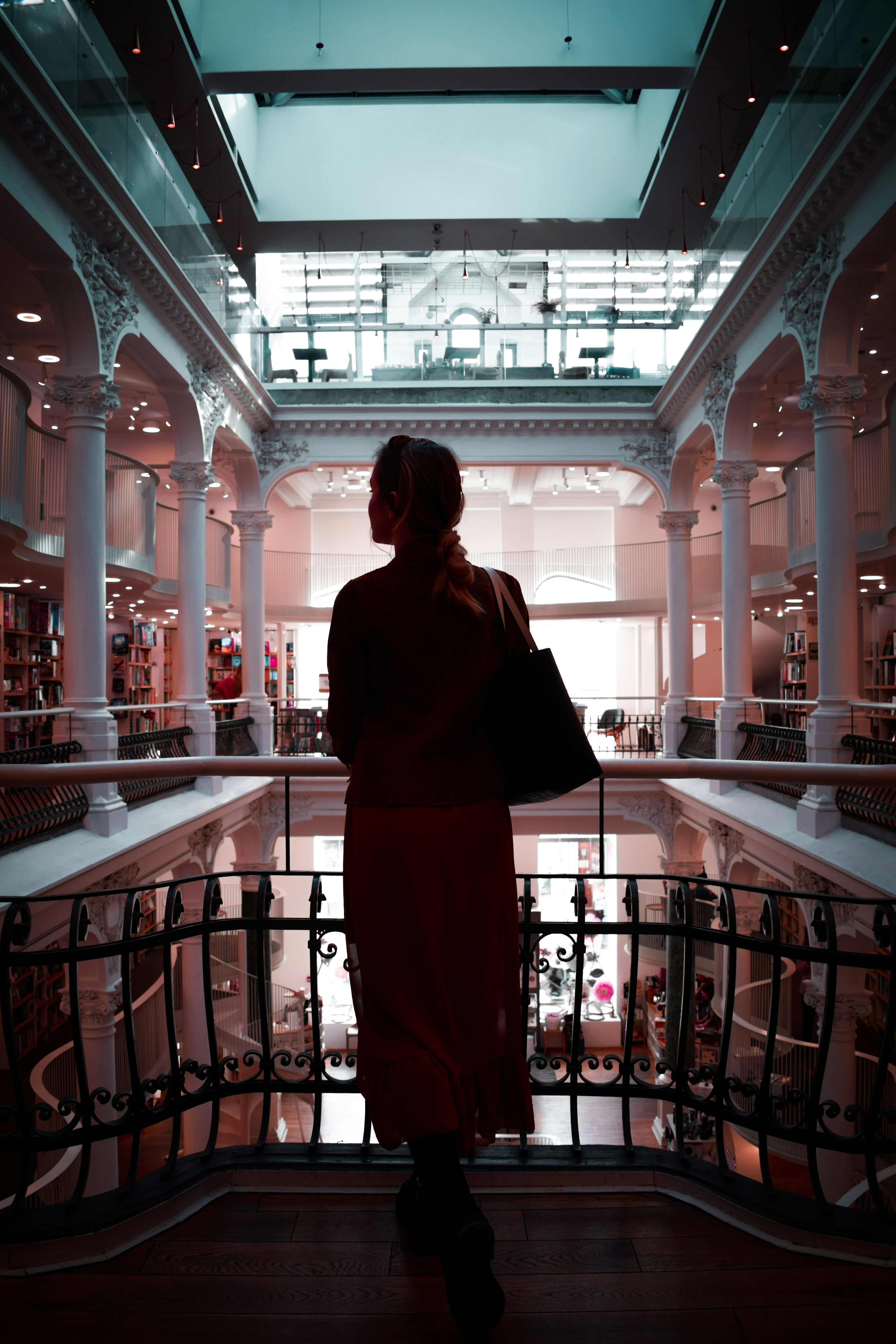 Woman standing inside building on focus photography photo – Free Grey ...