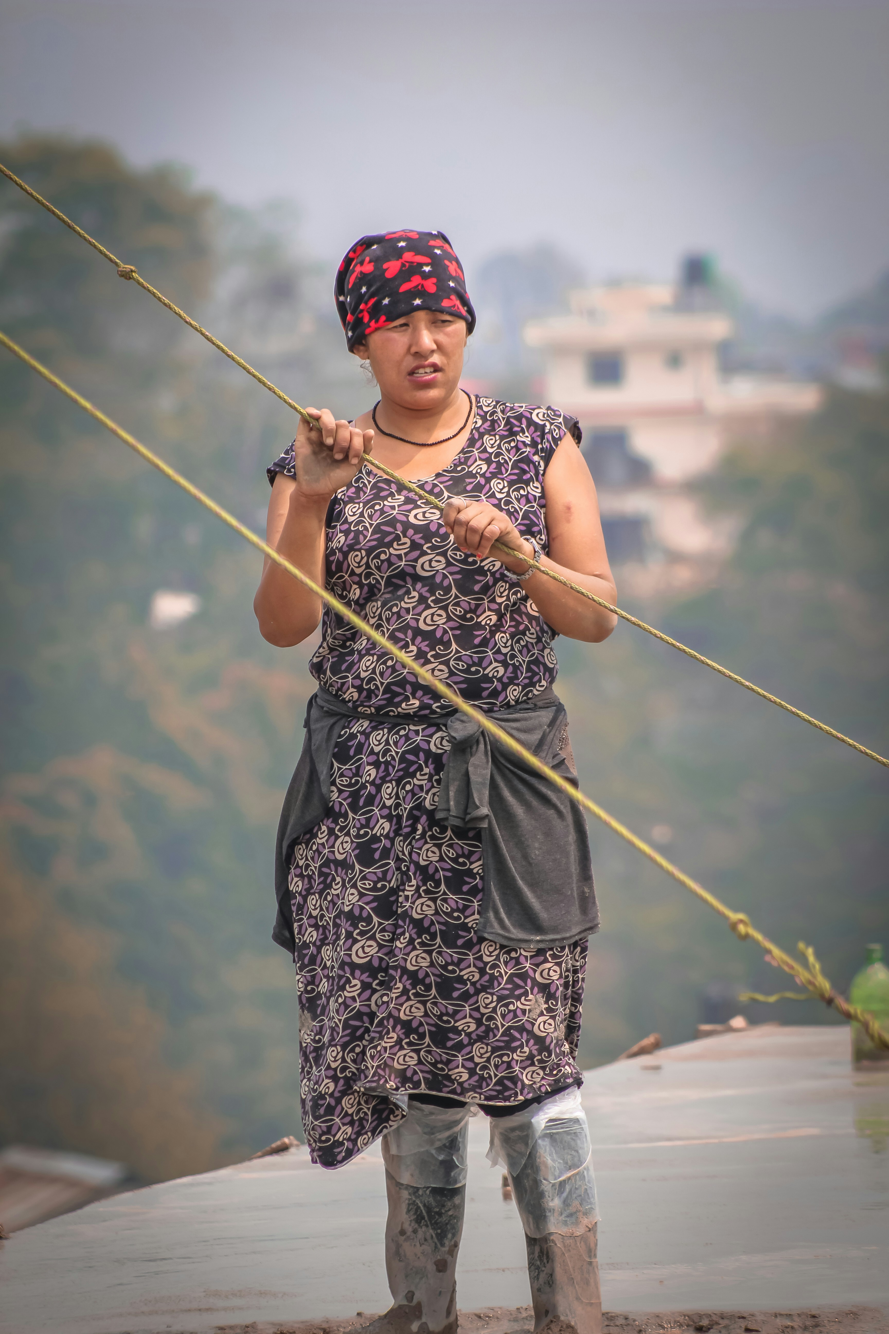 Woman standing near rope photo – Free Portrait Image on Unsplash