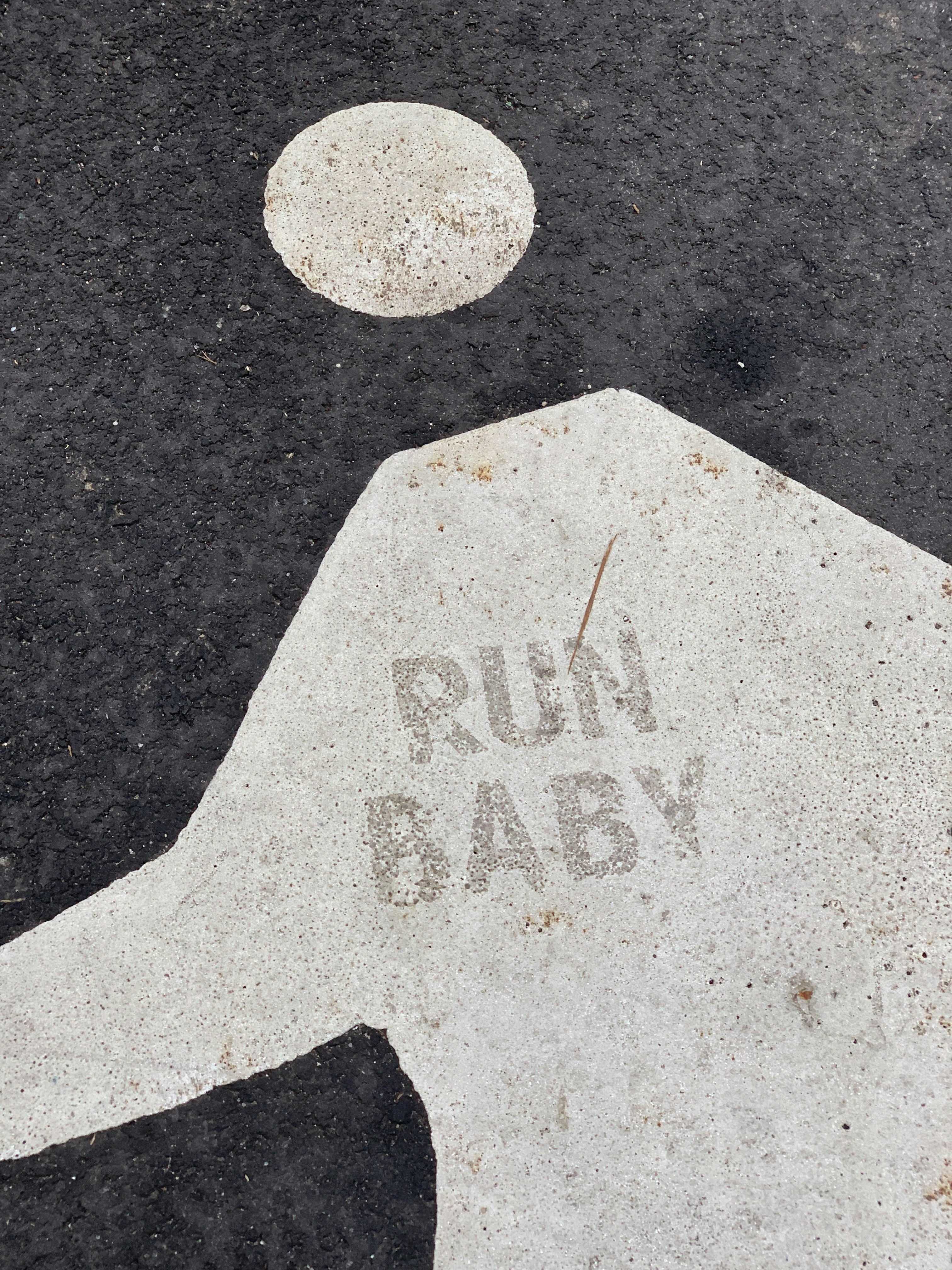 Run Baby on the Blacktop: A Street-Stencil of Momentum and Message