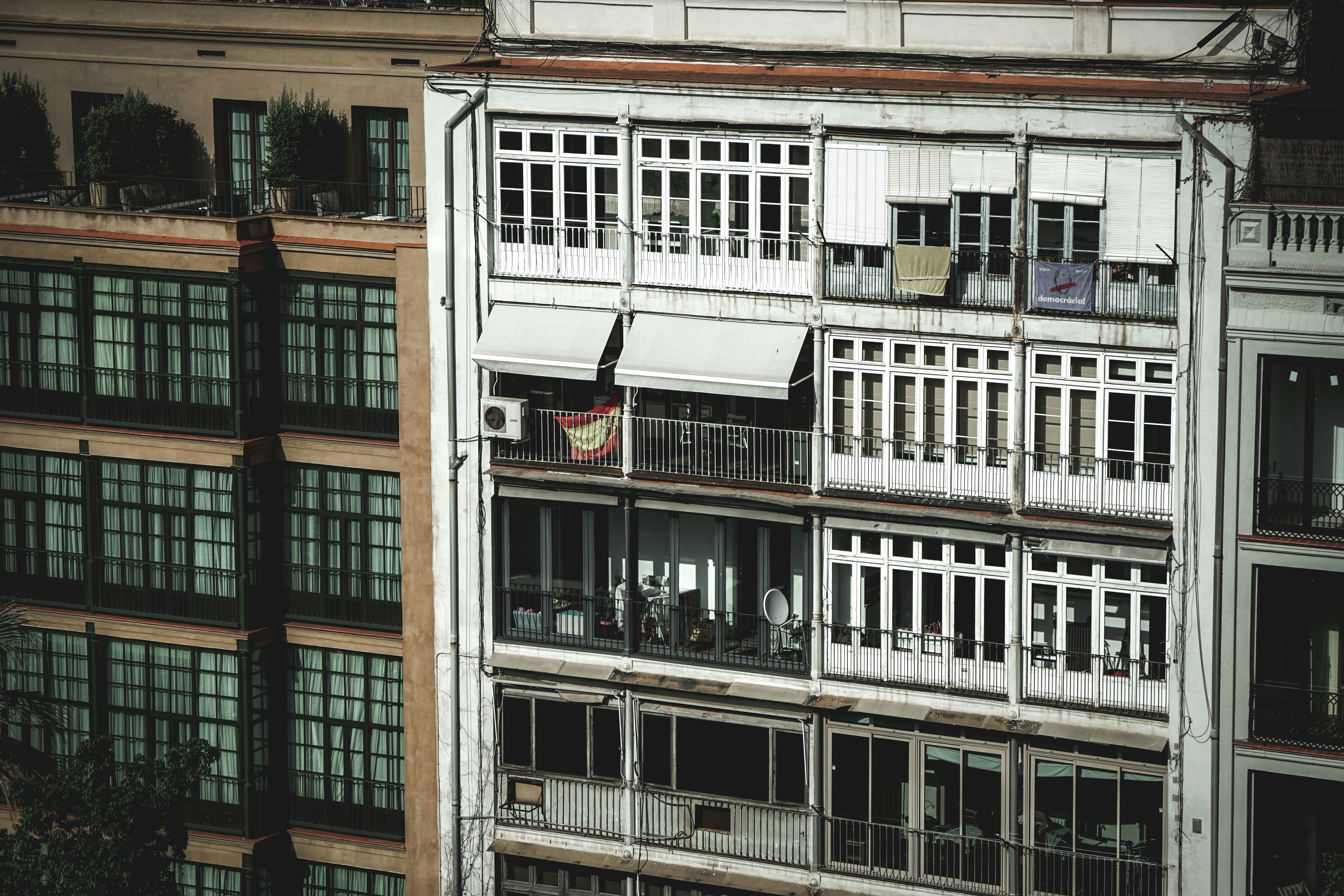 Facade with Laundry and Laundry Line: Urban Layers in Motion