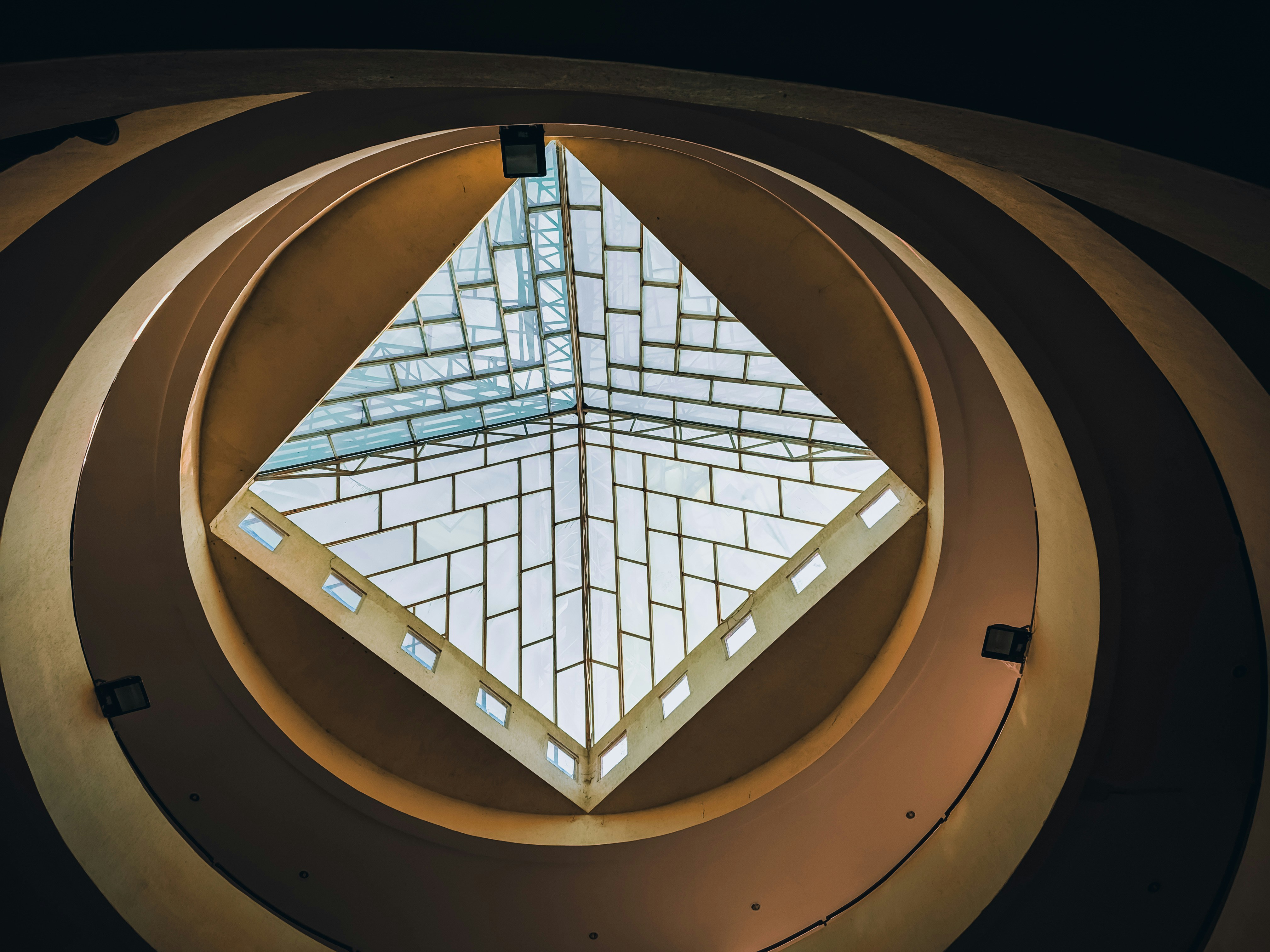 Diamond Skylight in a Circular Atrium: Geometry Illuminated