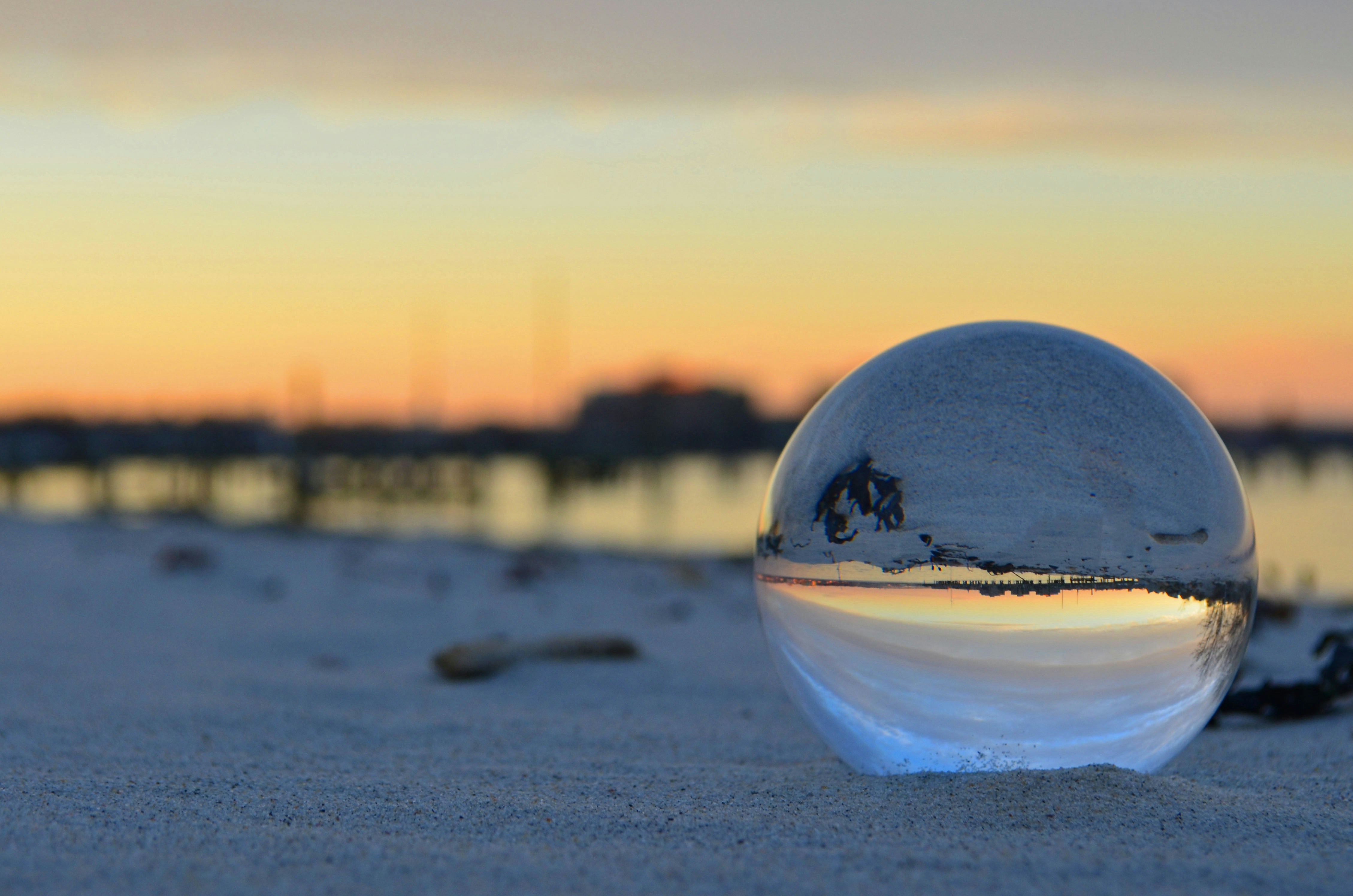 Reflections at Dusk: A Marble's View