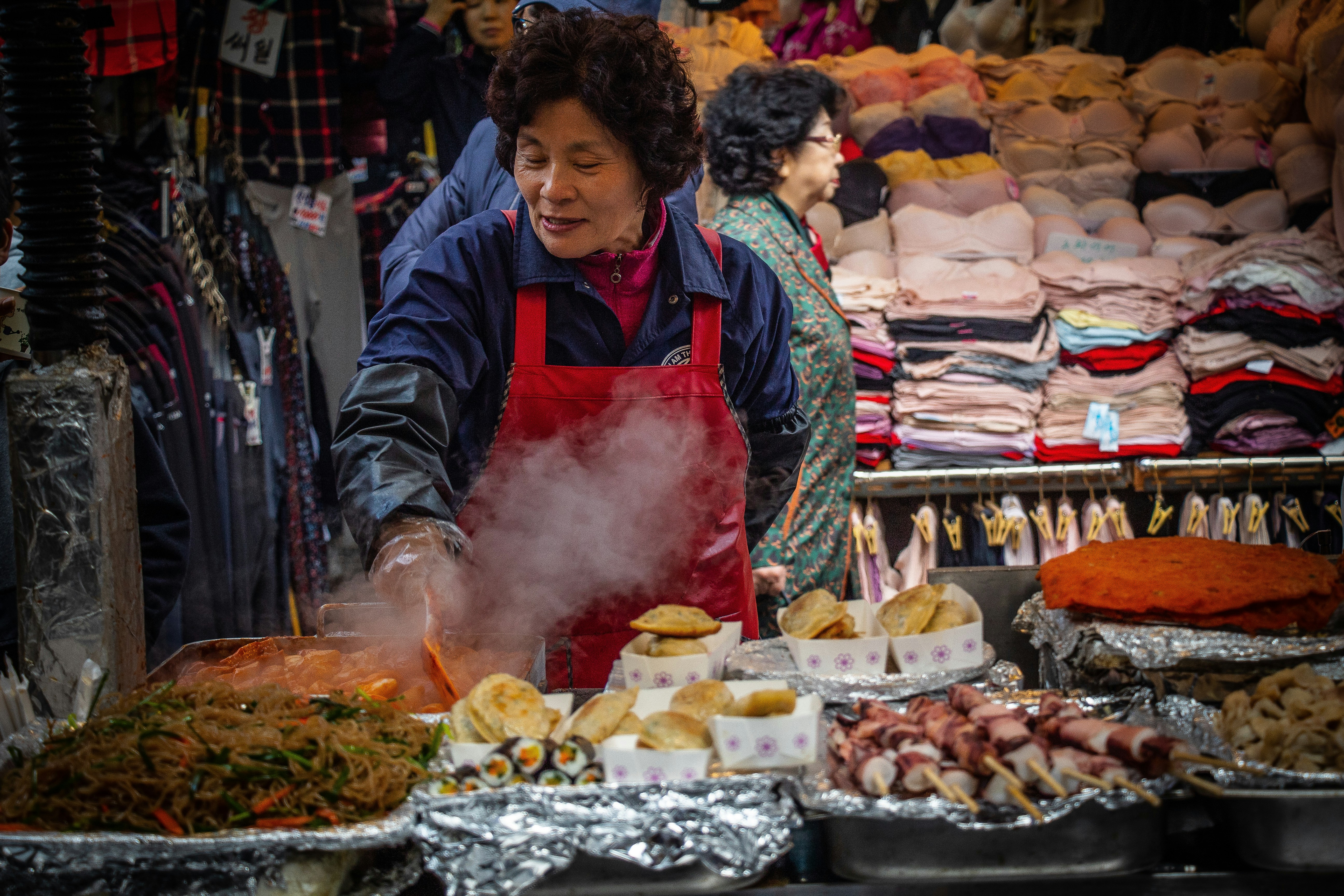 Woman standing while wearing red apron photo – Free Working woman Image ...