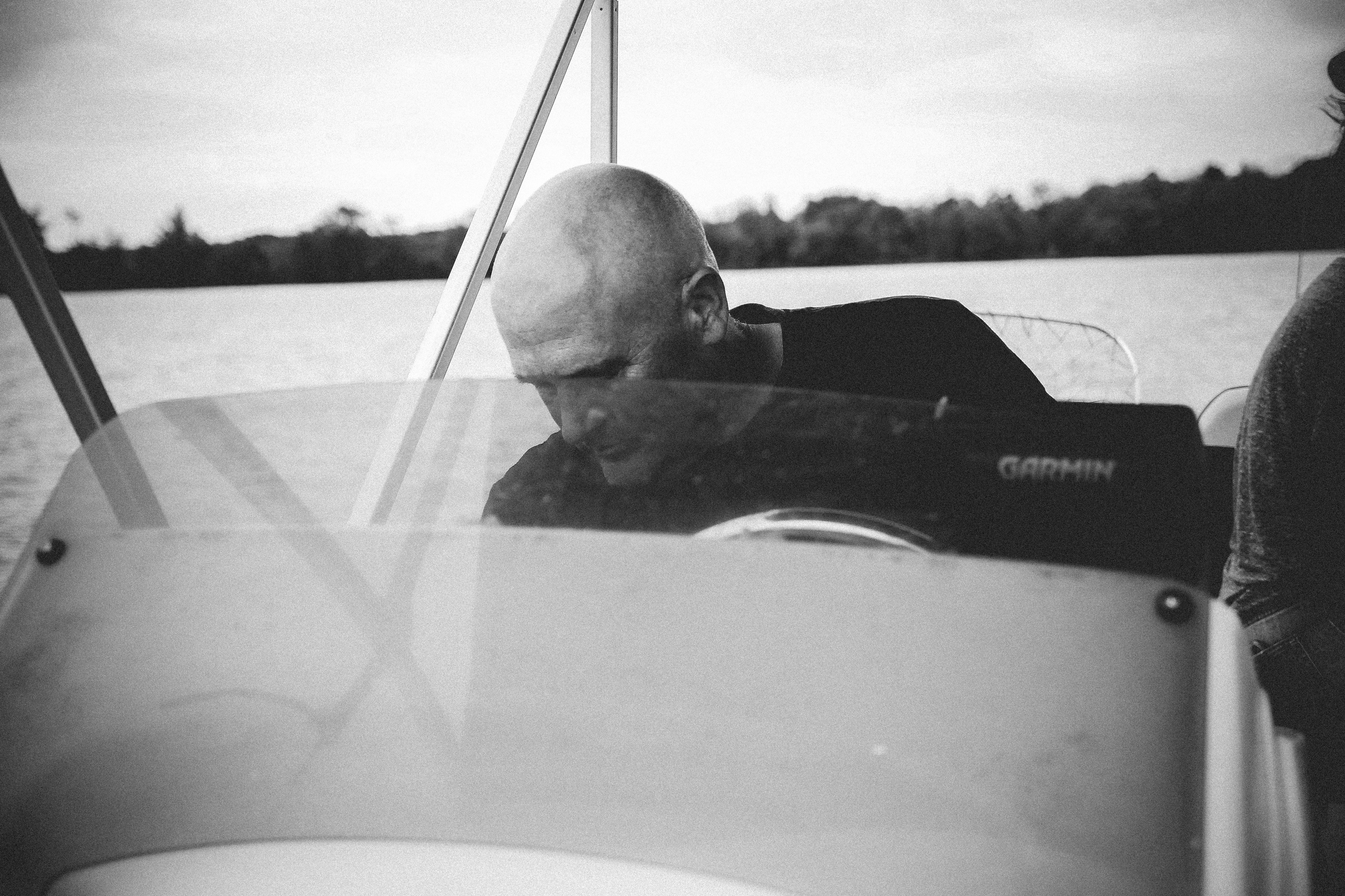 Head Down at the Helm: Quiet Focus by the Garmin Console