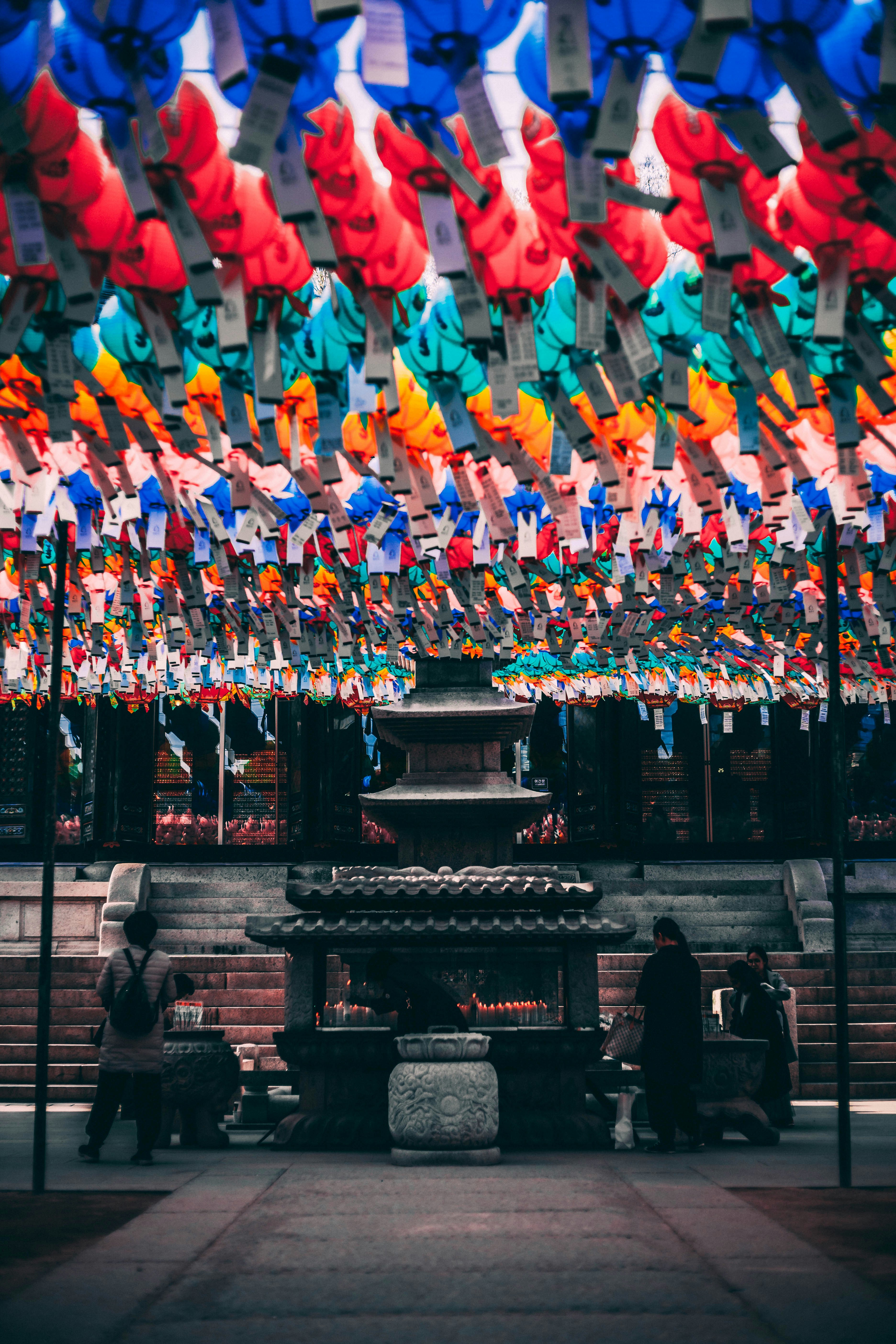 People at the park under assorted color buntings photo – Free Human ...