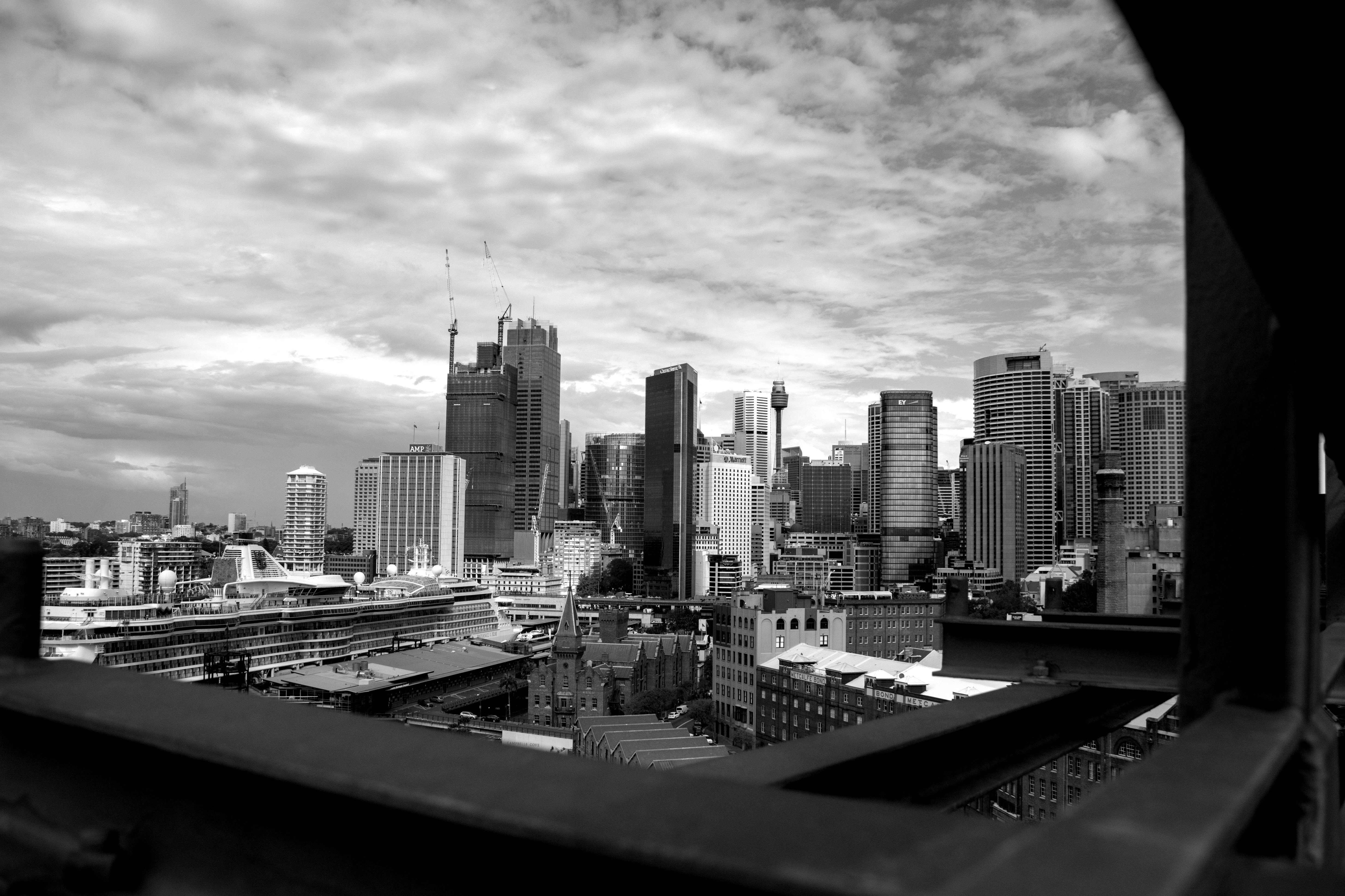 Greyscale photography of concrete building photo – Free Sydney Image on ...