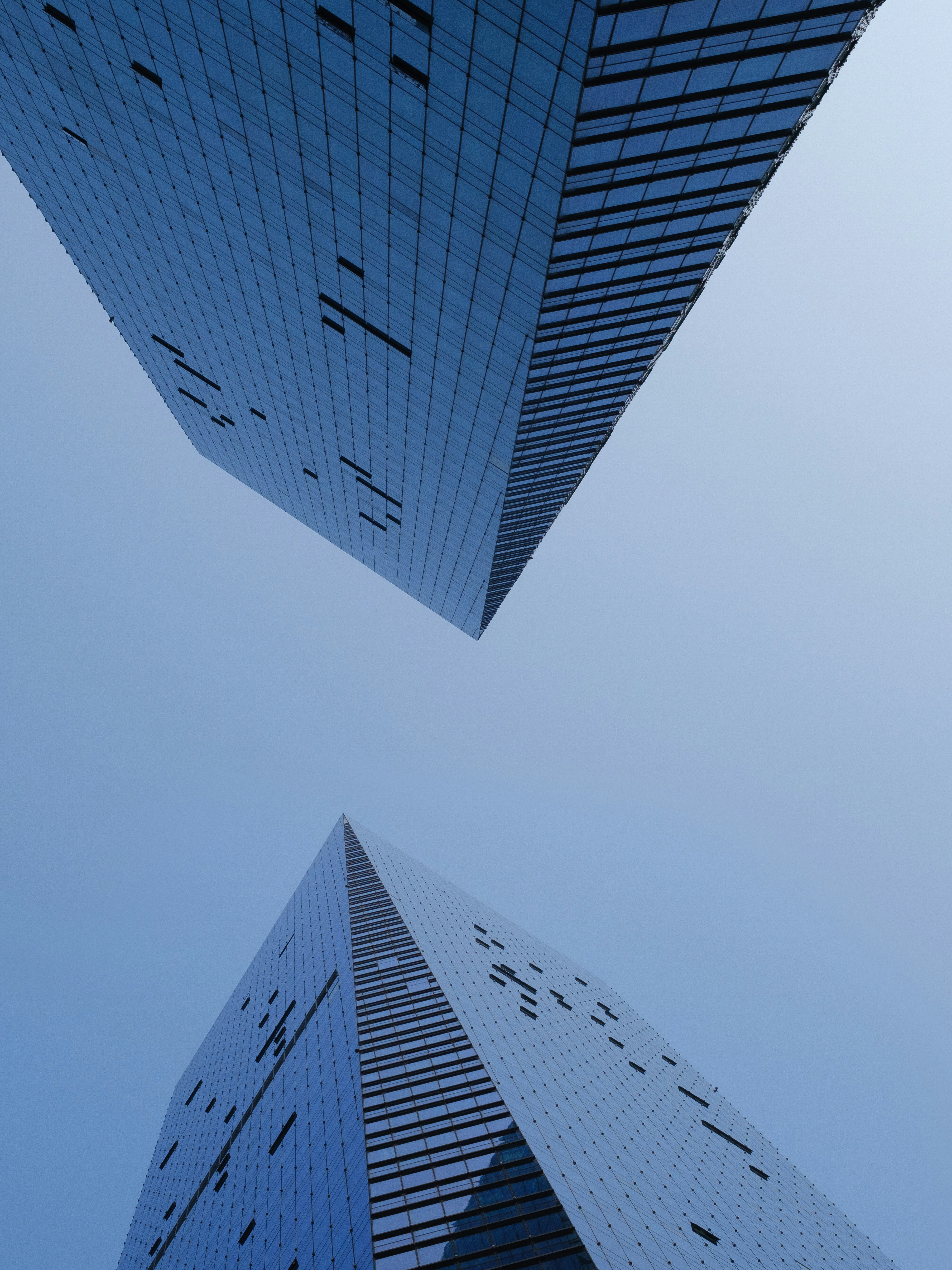 Worm's eye view photography of two buildings photo – Free China Image ...