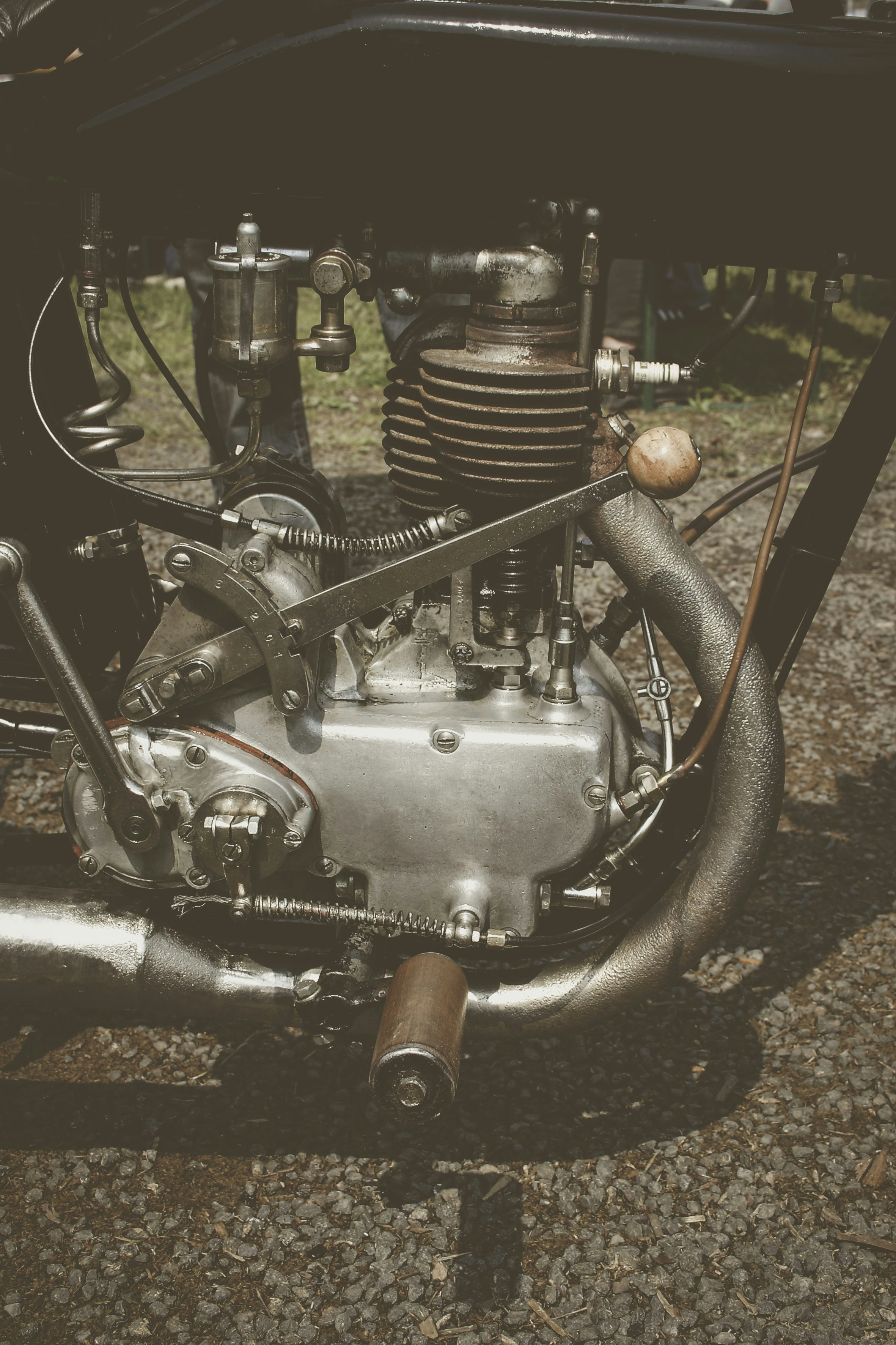 The Quiet Pulse of a Vintage Motorcycle Engine