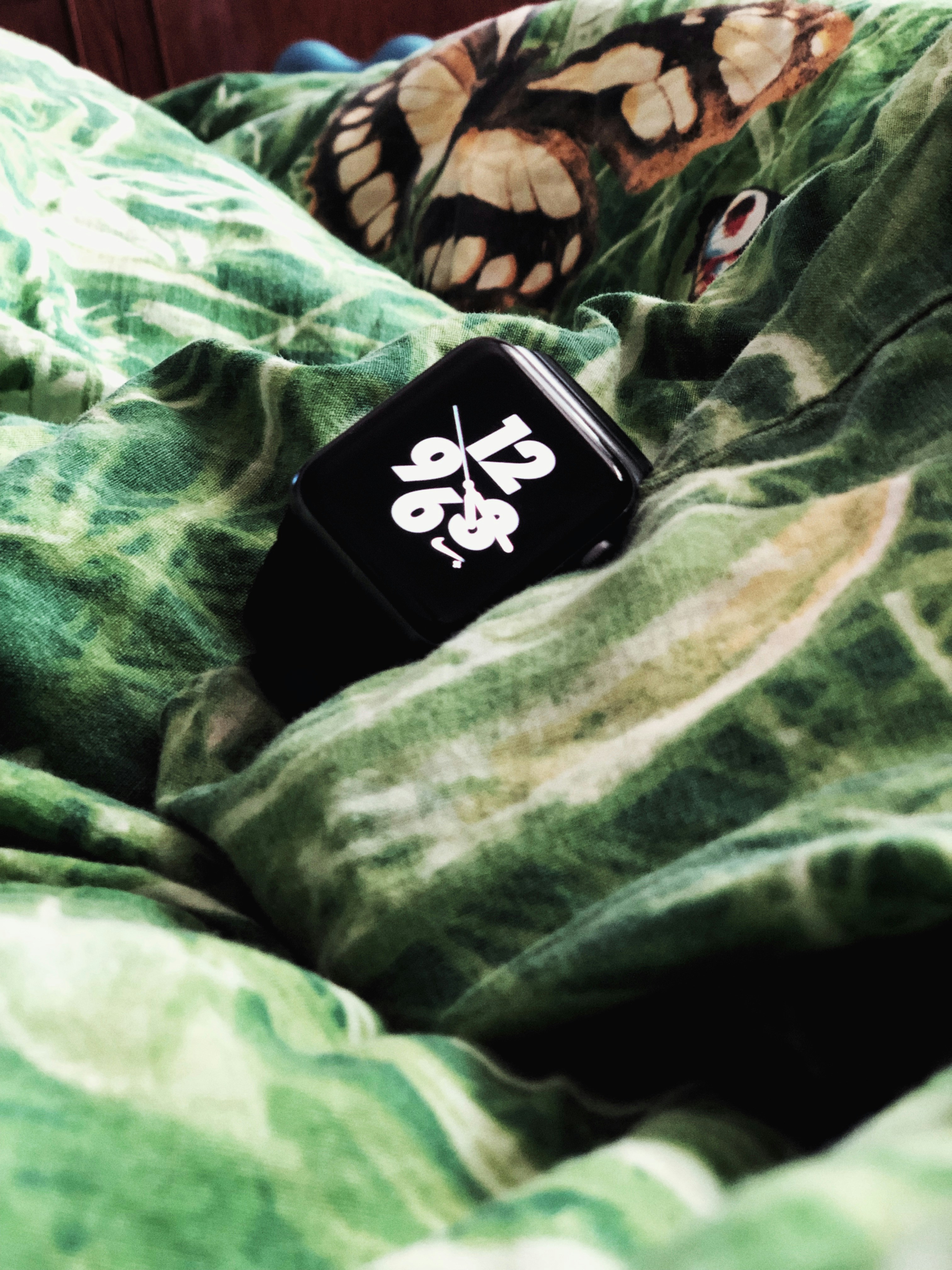 Smartwatch on a Soft Jungle Blanket: A Quiet Morning Discovery