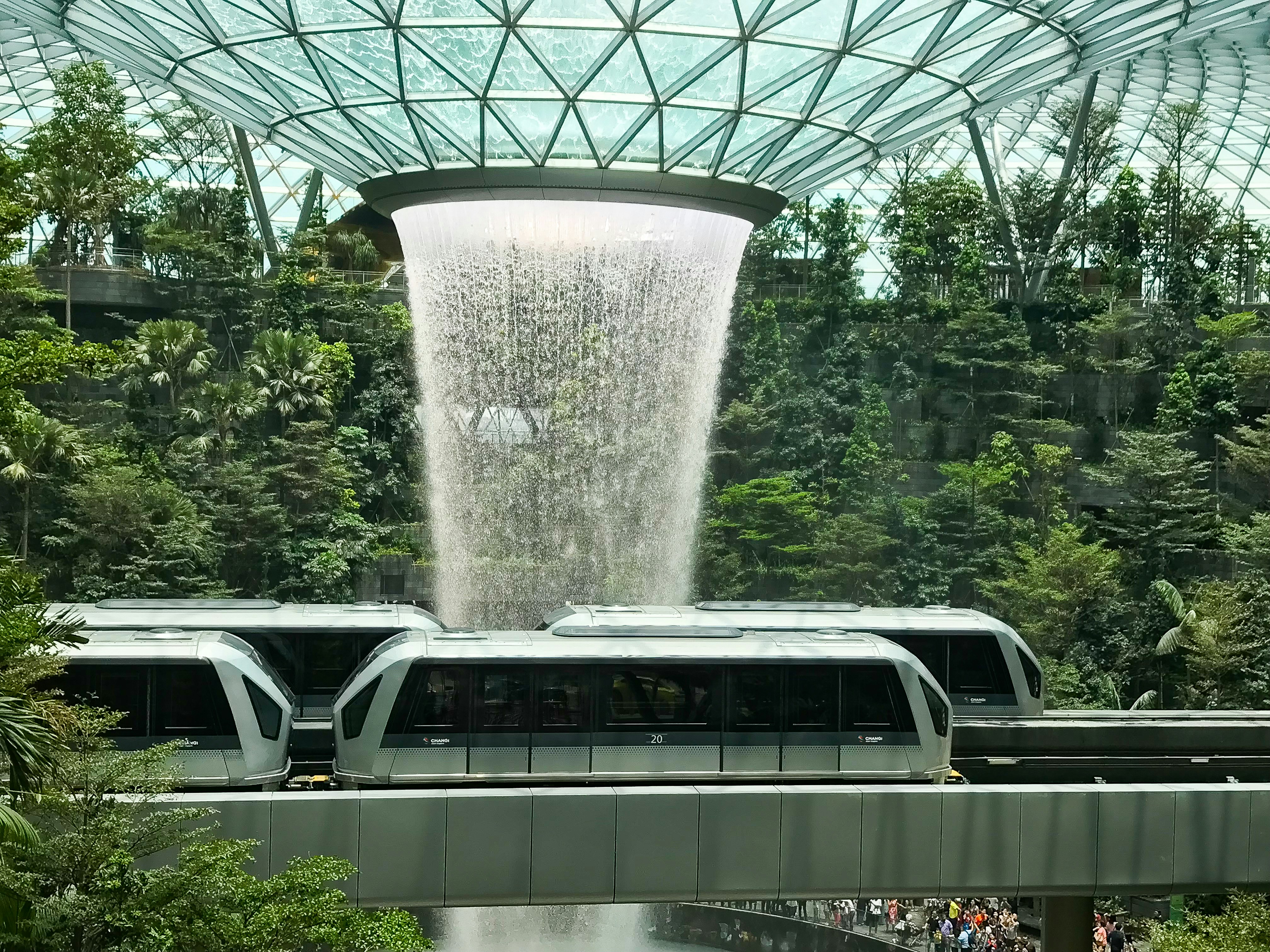 Trains passing by waterfall photo – Free 78 airport blvd Image on Unsplash