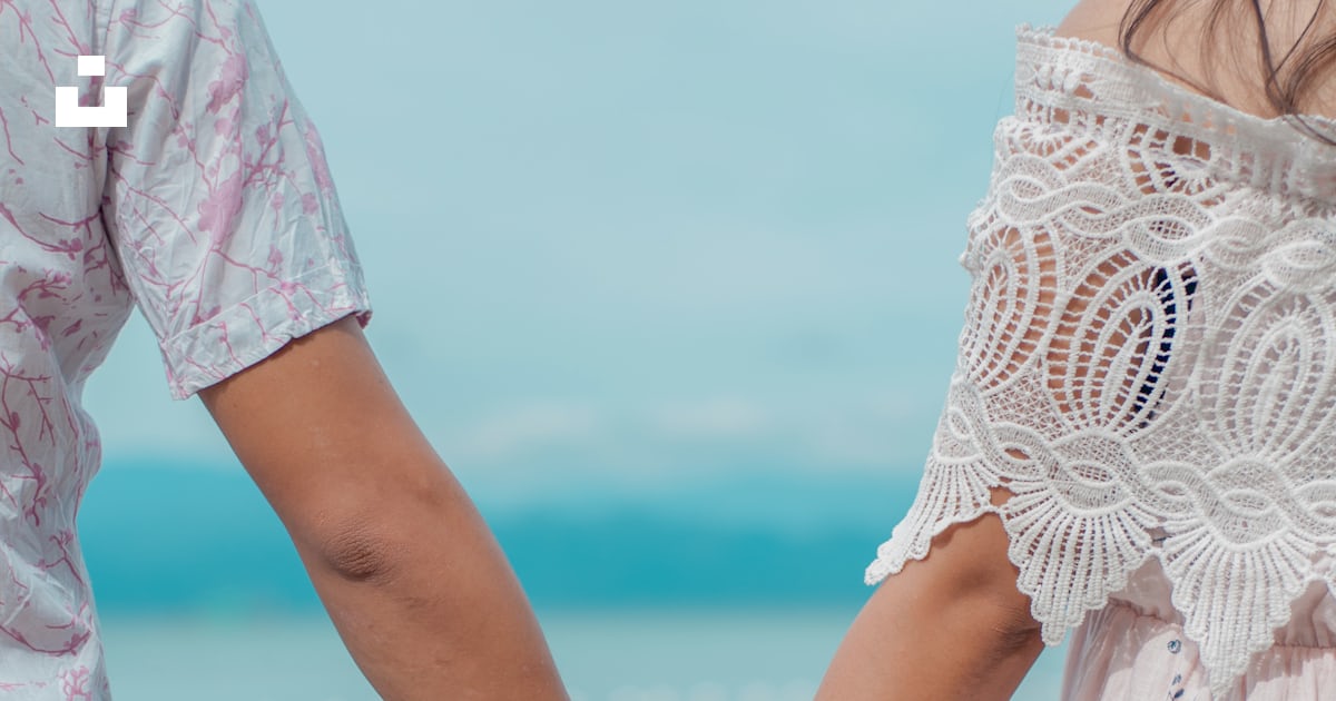 Woman Wearing White Dress Photo Free Holding Hands Image On Unsplash