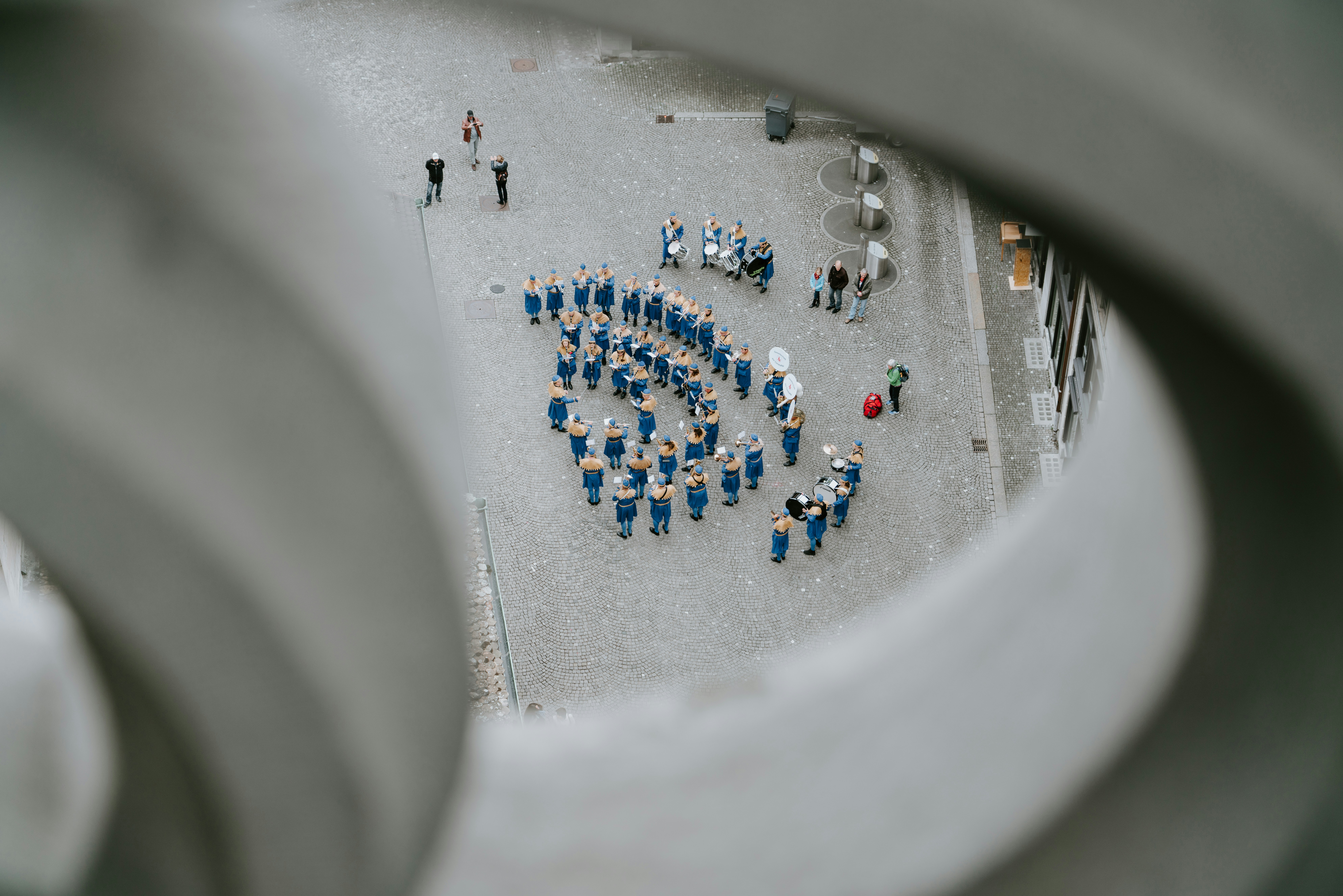 Harmony in Blue: A Choral Gathering from Above