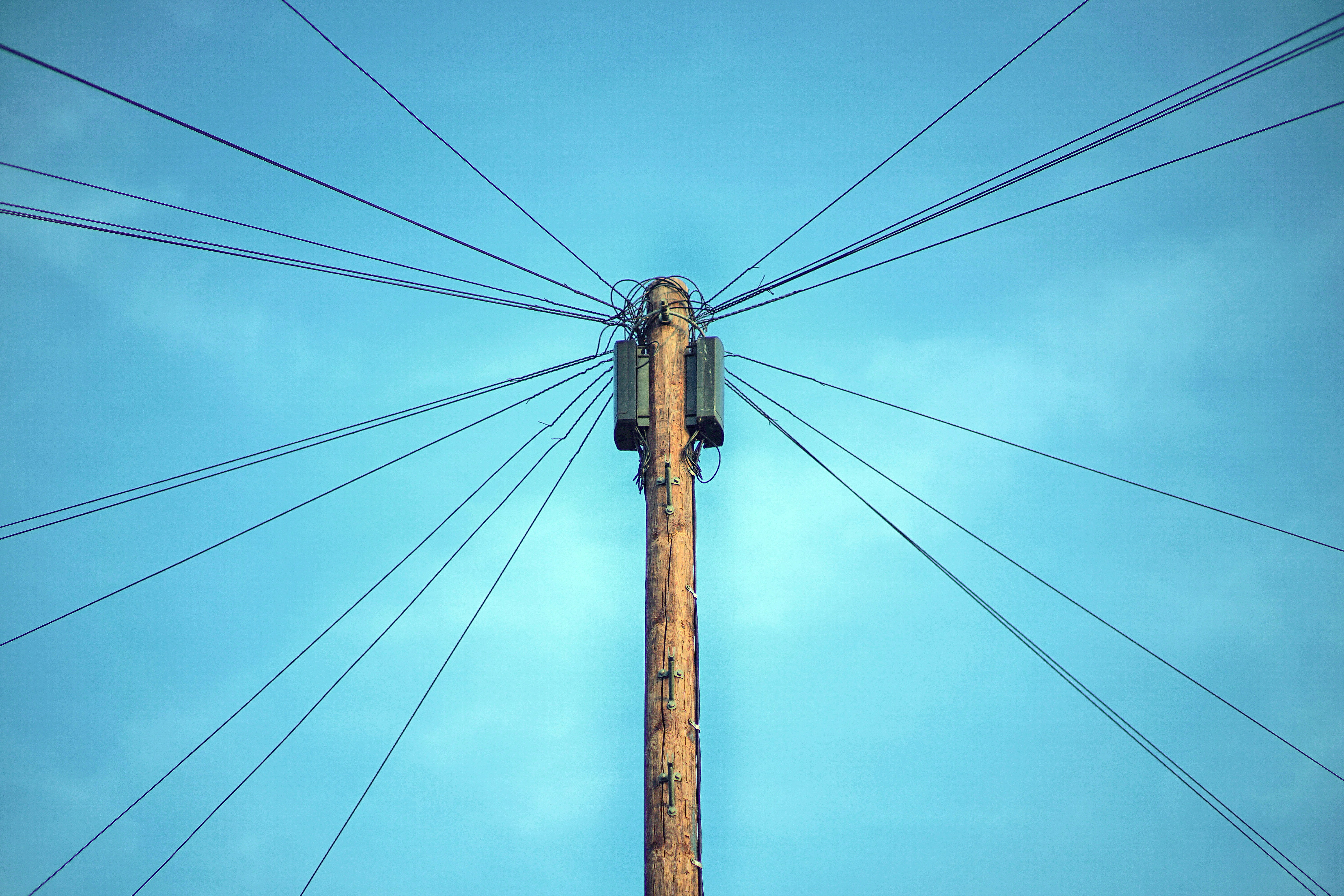 brown electric post