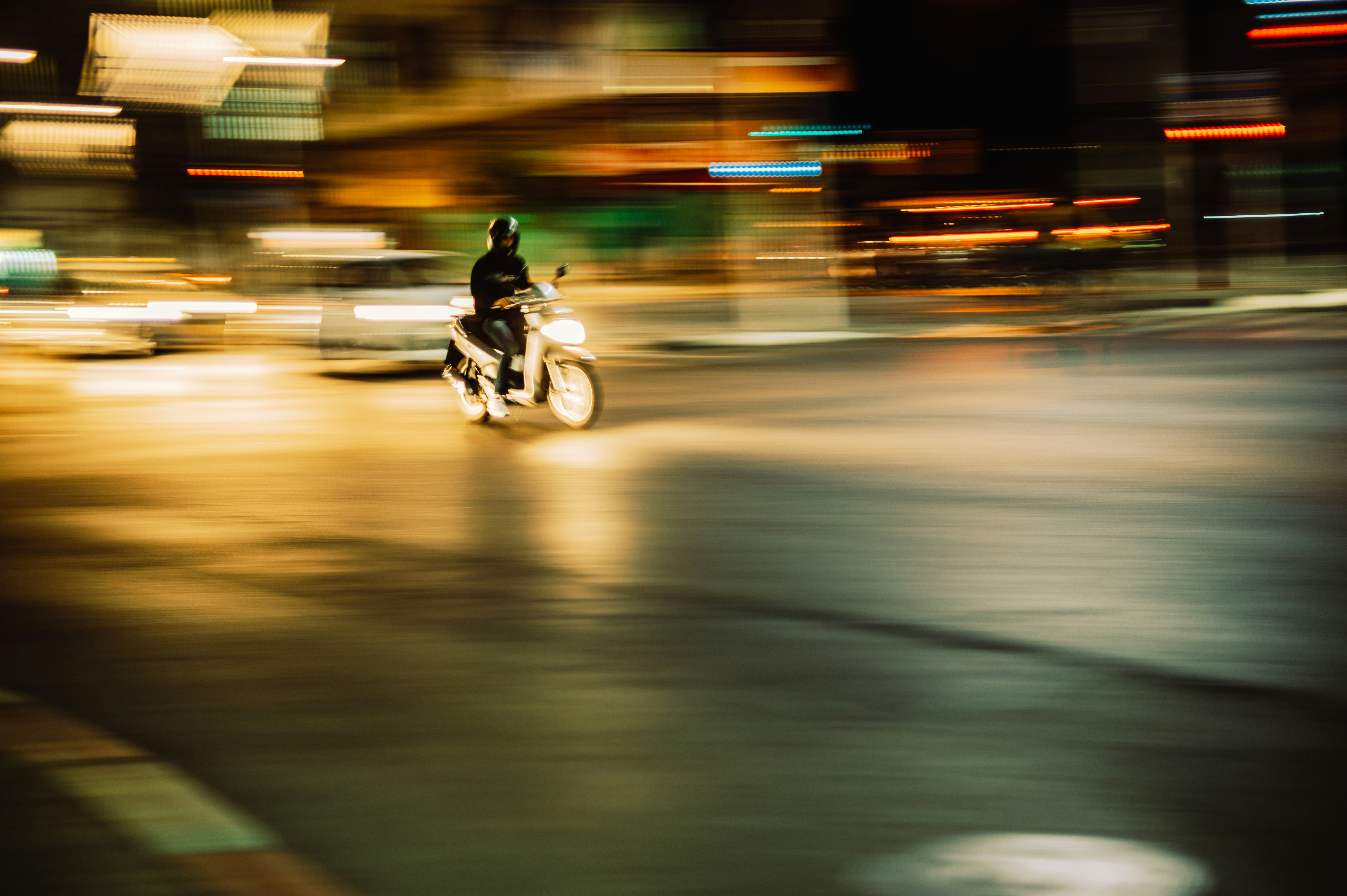 Time lapse photography of person riding on motorcycle photo – Free ...