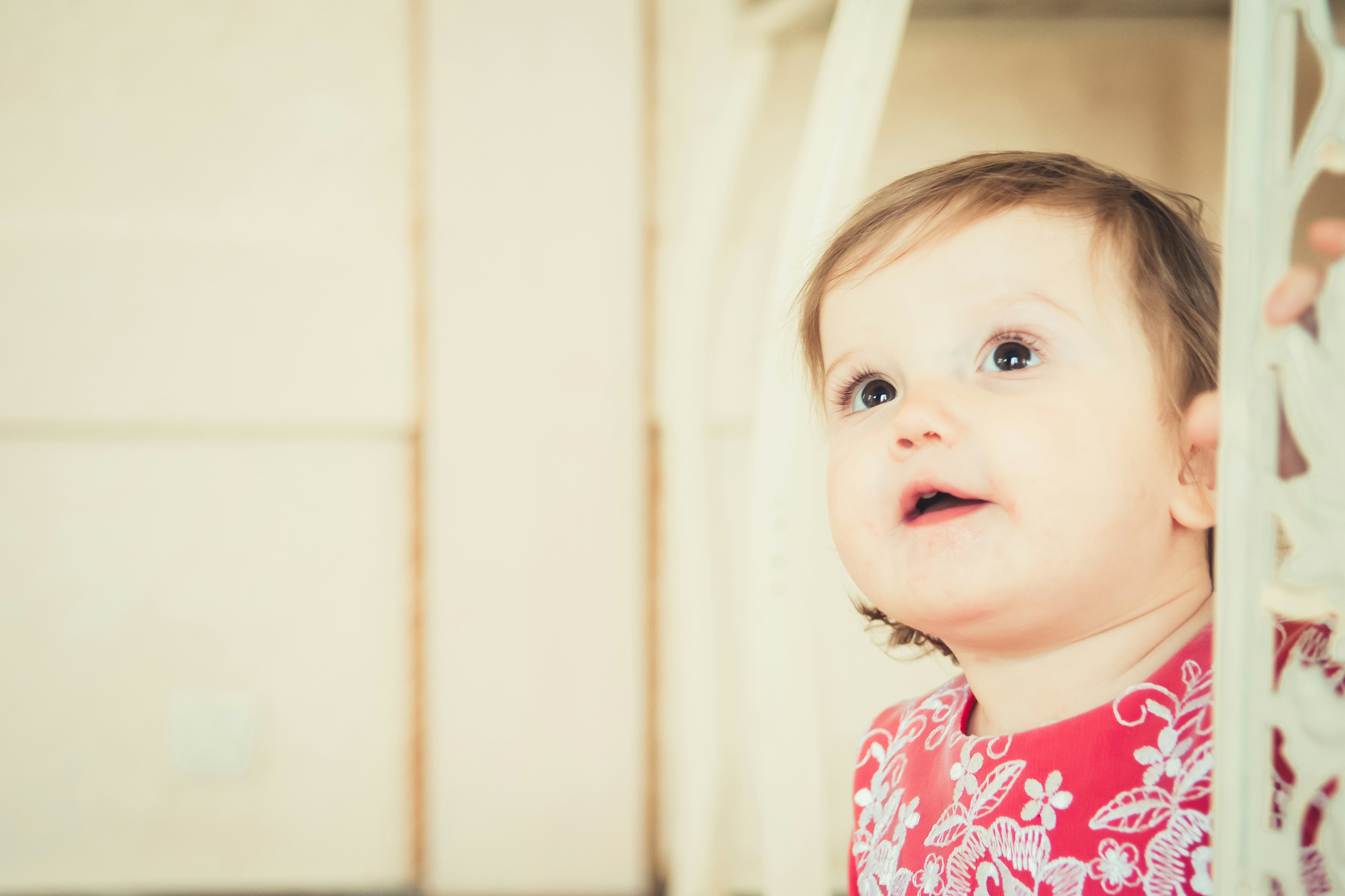 Shallow focus photo of girl in red and white floral top photo – Free ...