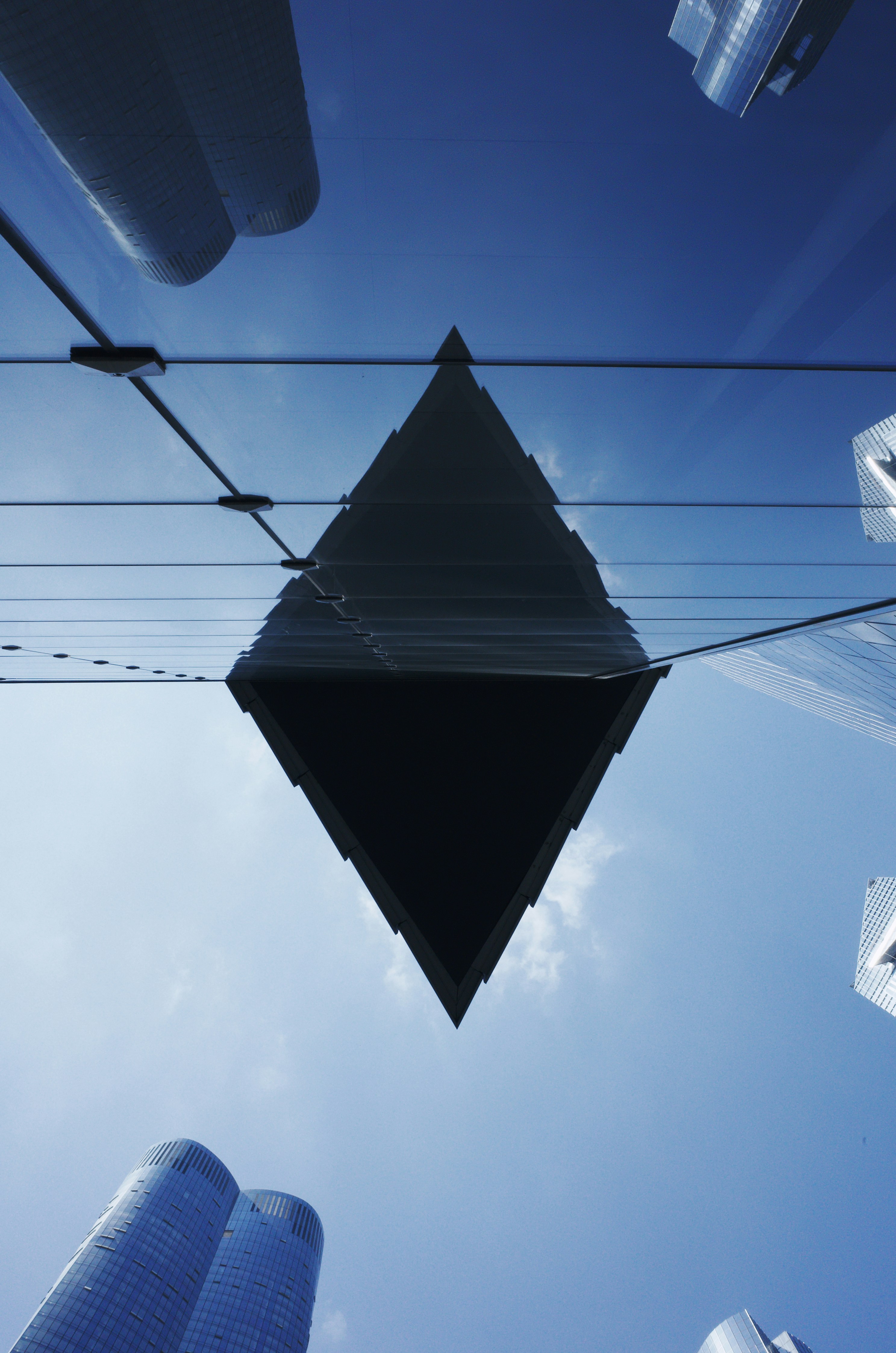 Skyward Diamond: A Cityscape Reflected