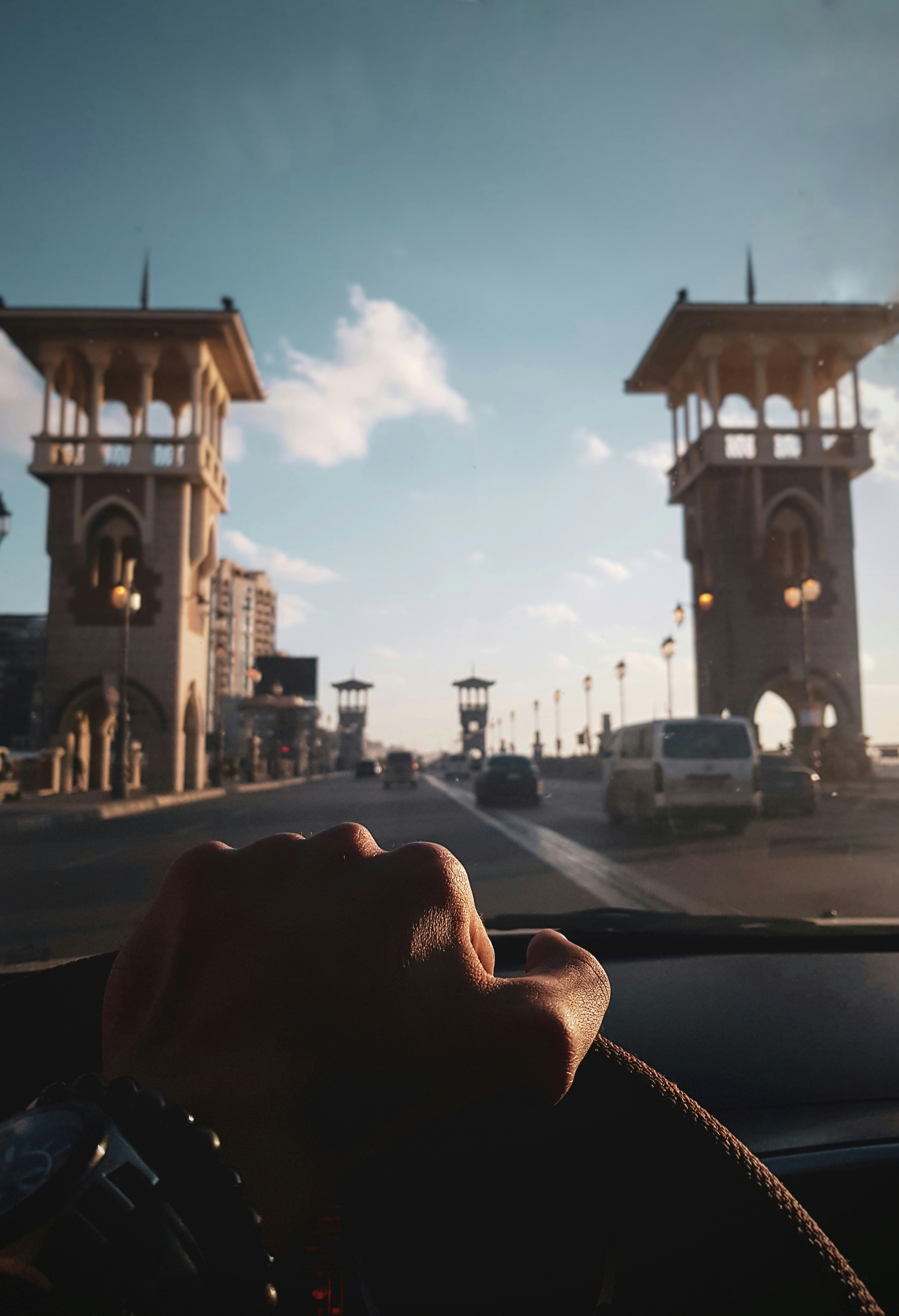 Driver's Gaze at the Gate Towers