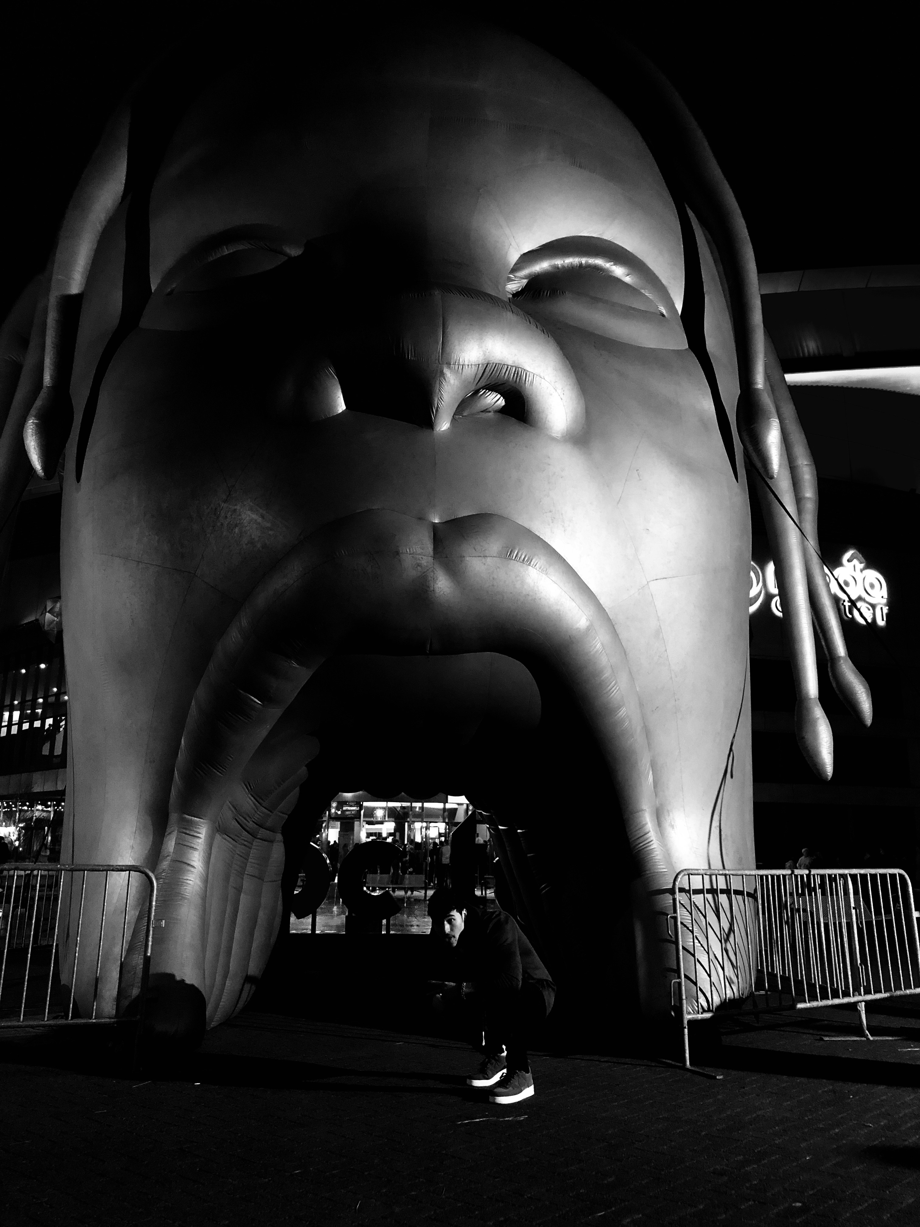 Grayscale photography of man near statue photo – Free Human Image on ...