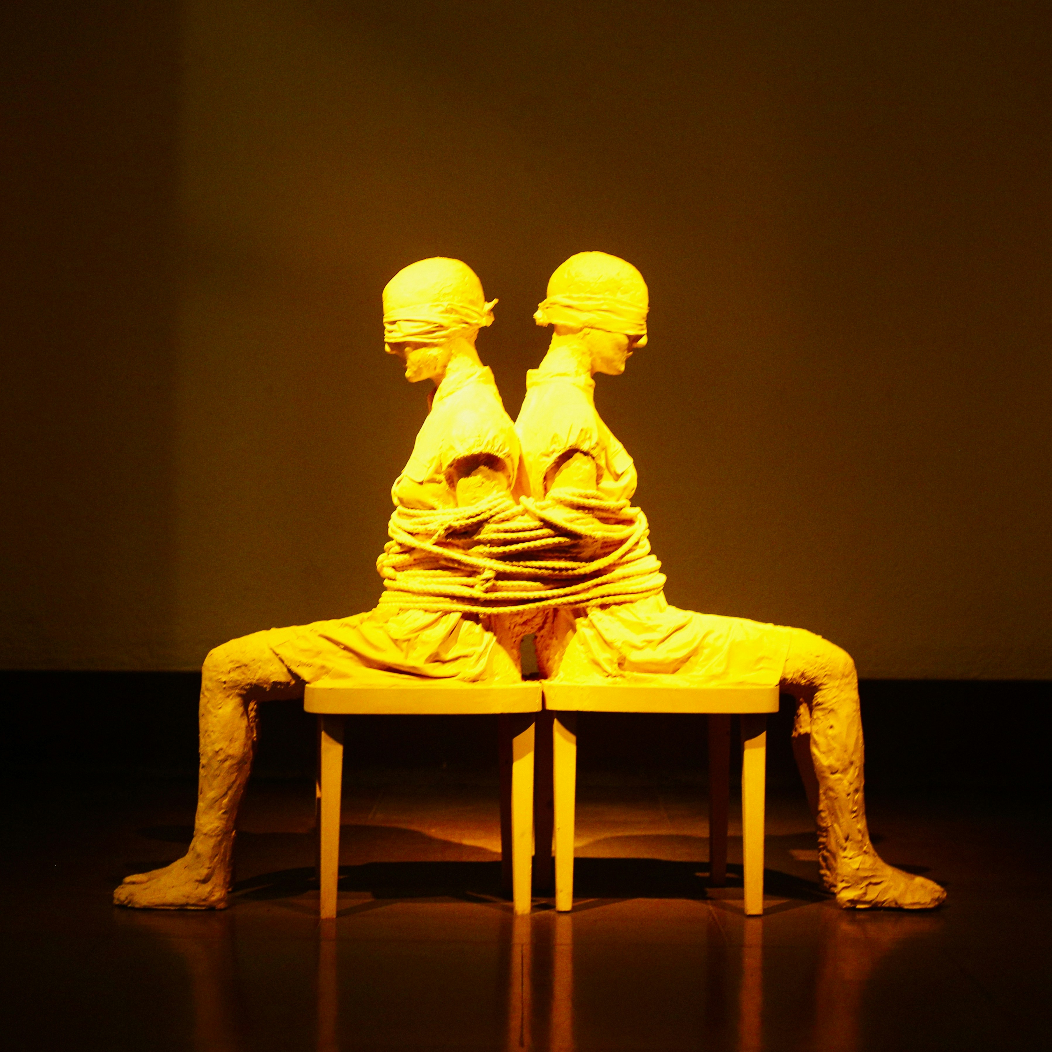 Amberbound Duet: Twin Figures Wrapped in Quiet Tension