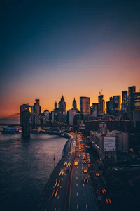 Blue Hour Over the City Bridge