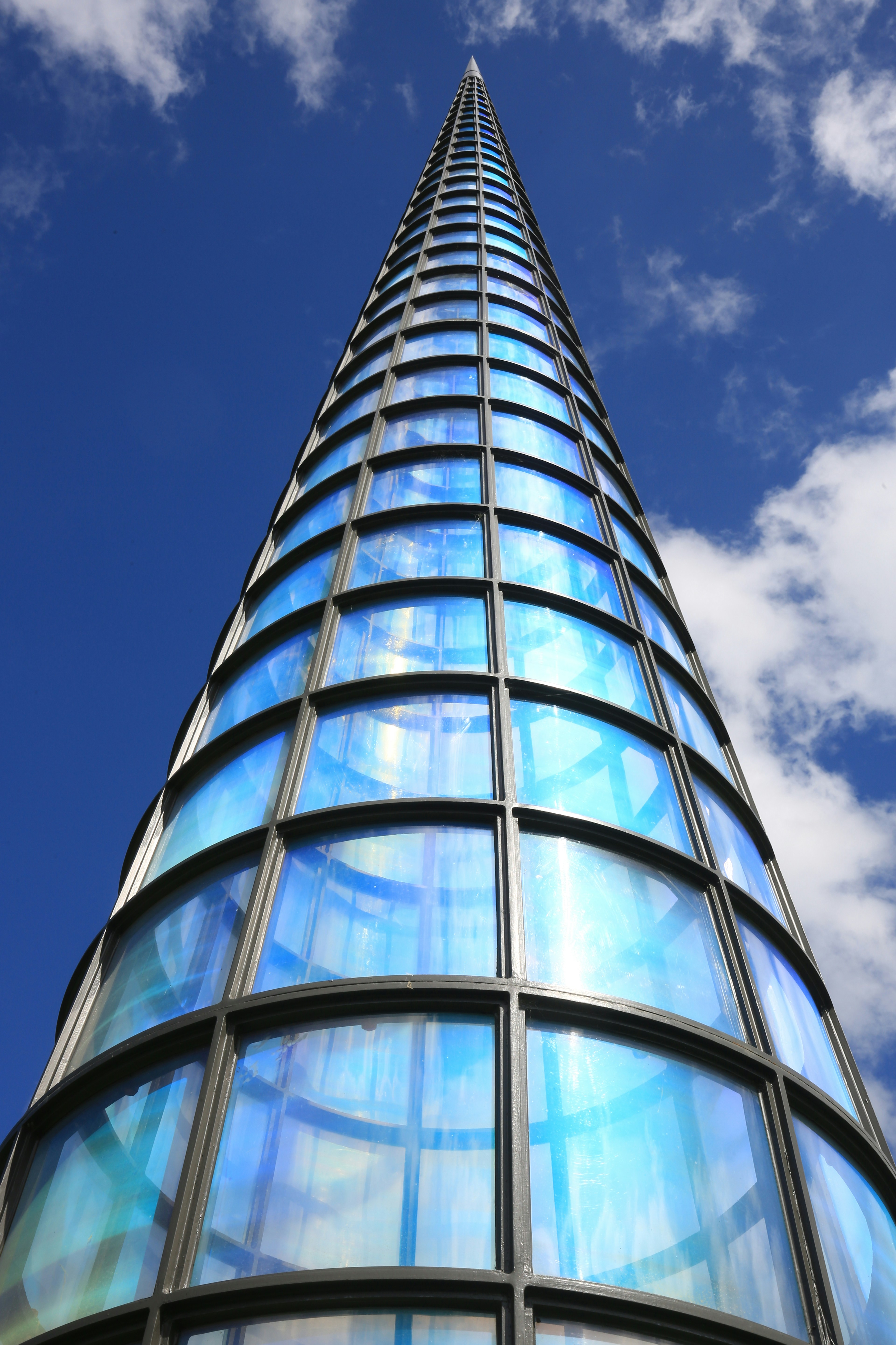 Glass and steel tower at the Yorkshire Sculpture Park