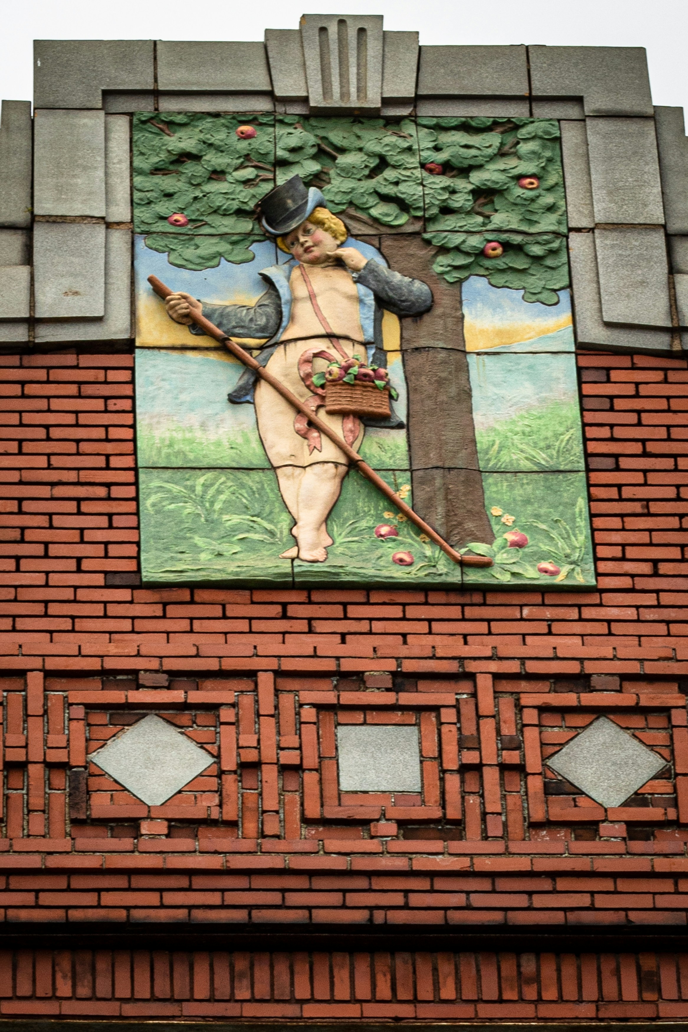 Some old artwork on the top of a building on South Main Street in downtown Memphis, TN.