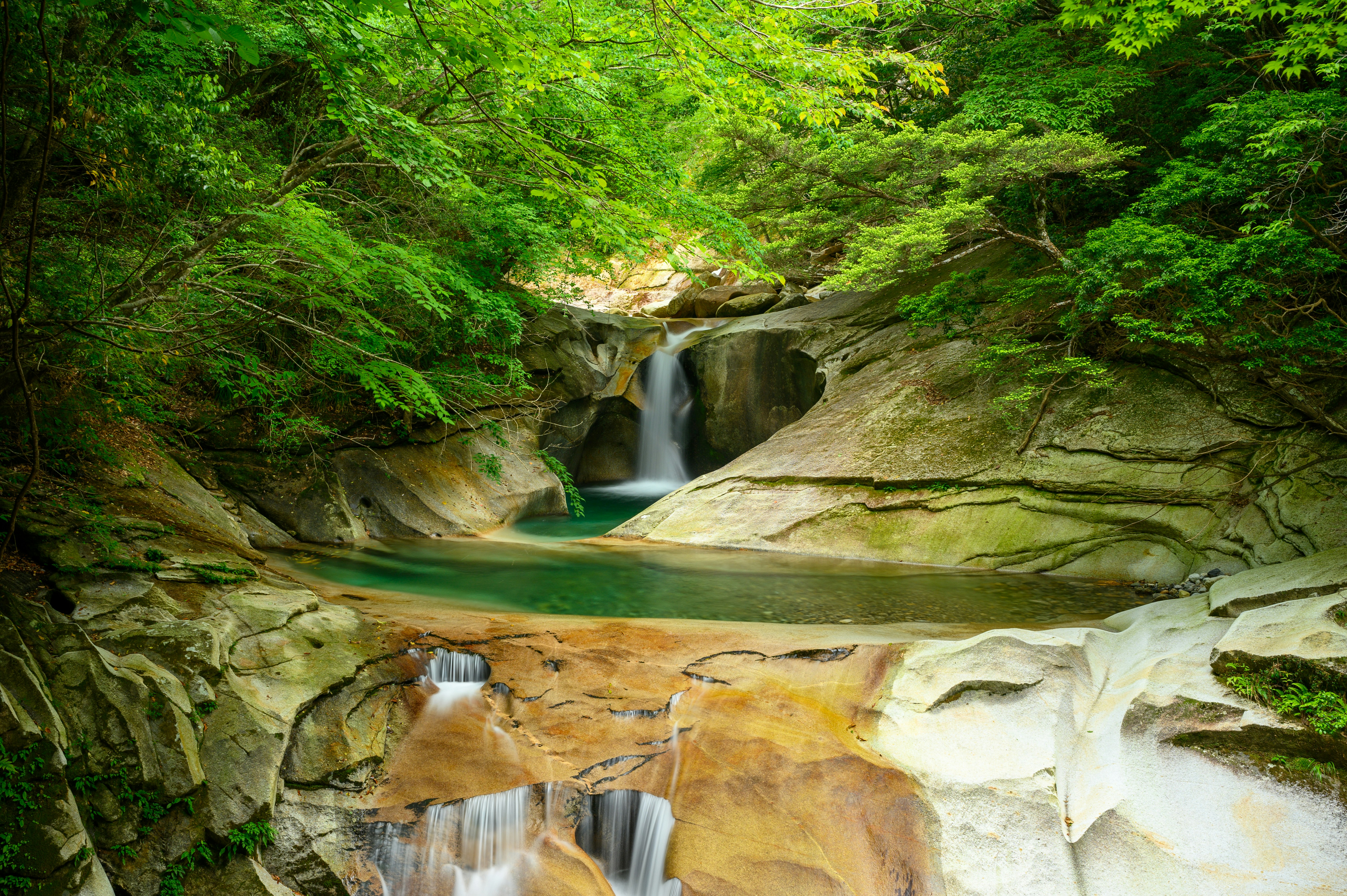 Time lapse photography of flowing multi-tier waterfall photo – Free ...