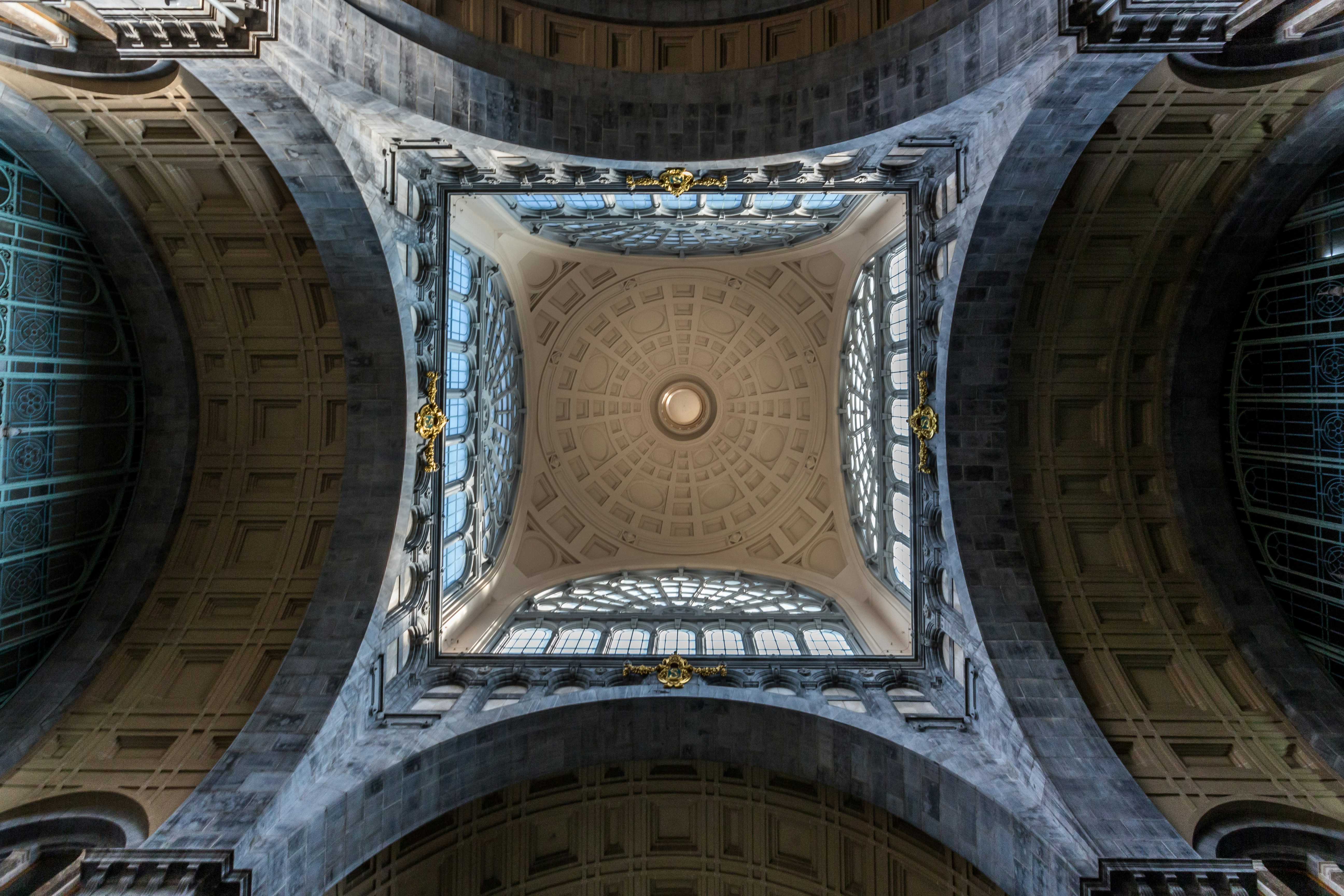 The ceiling of Antwerp Central Station; said to be one of the most beautiful train stations in Europe.