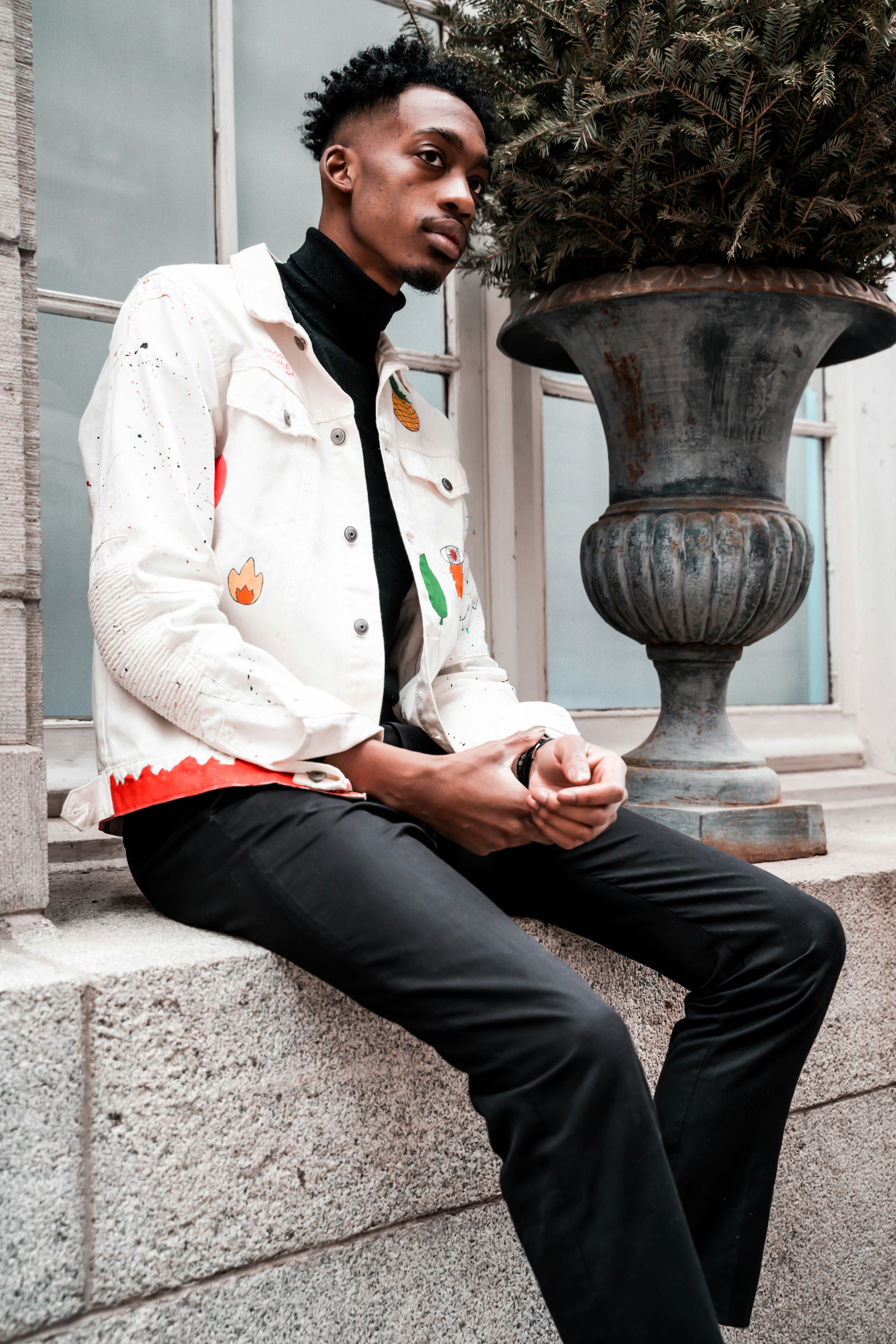 Man in white button-up jacket and black dress pants photo – Free Human ...