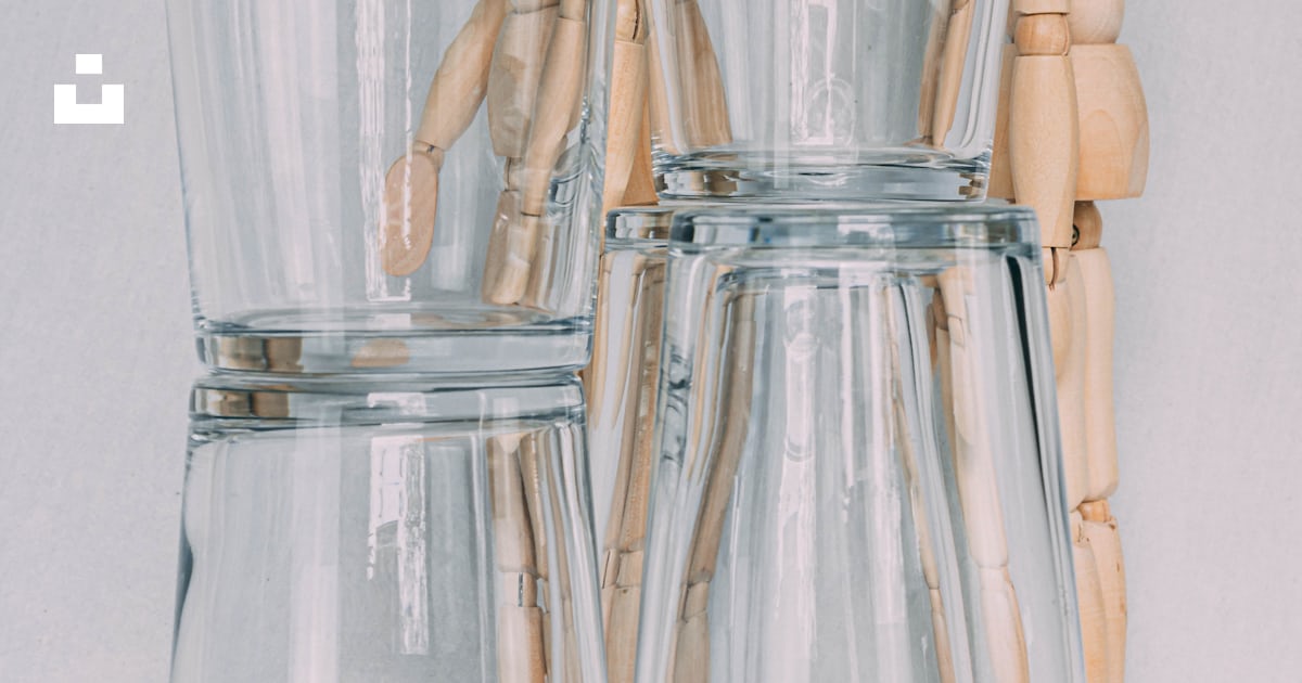 Five Clear Drinking Glasses Photo Free Grey Image On Unsplash