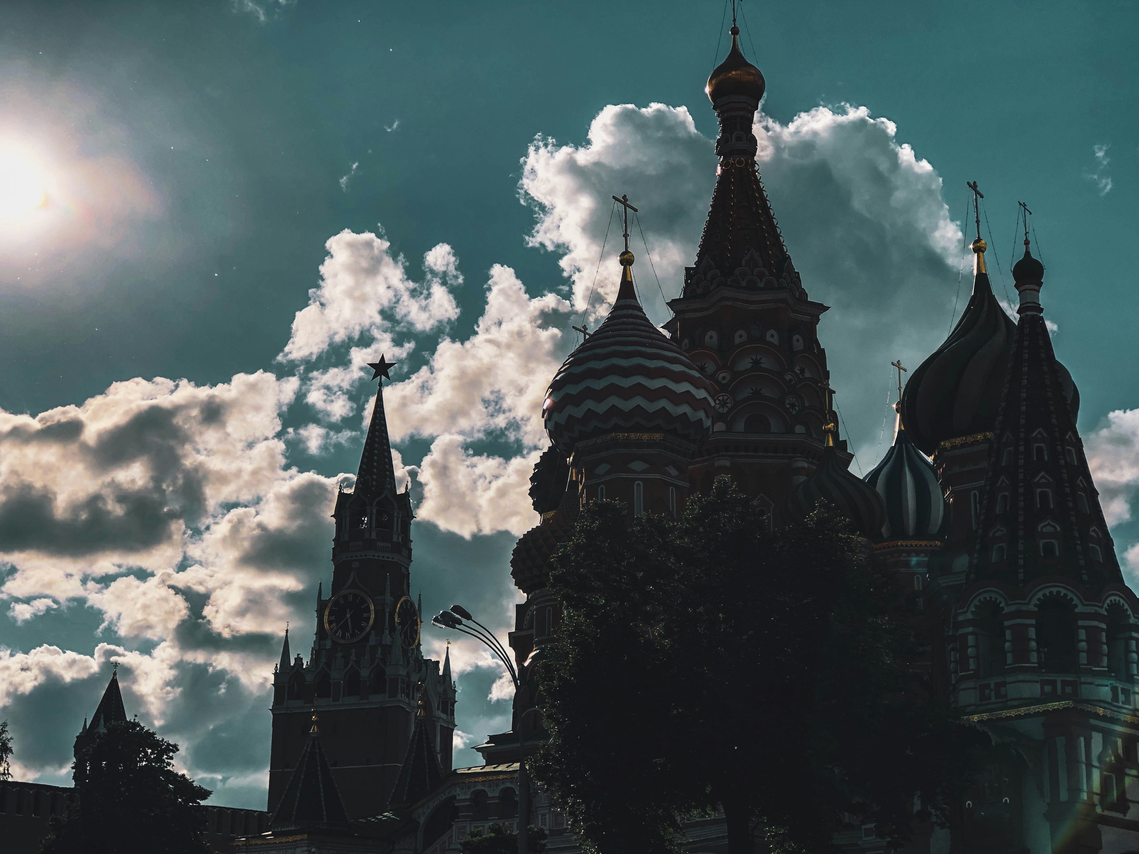 Saint Basil's Cathedral: Onion Domes Carved by Light and Clouds