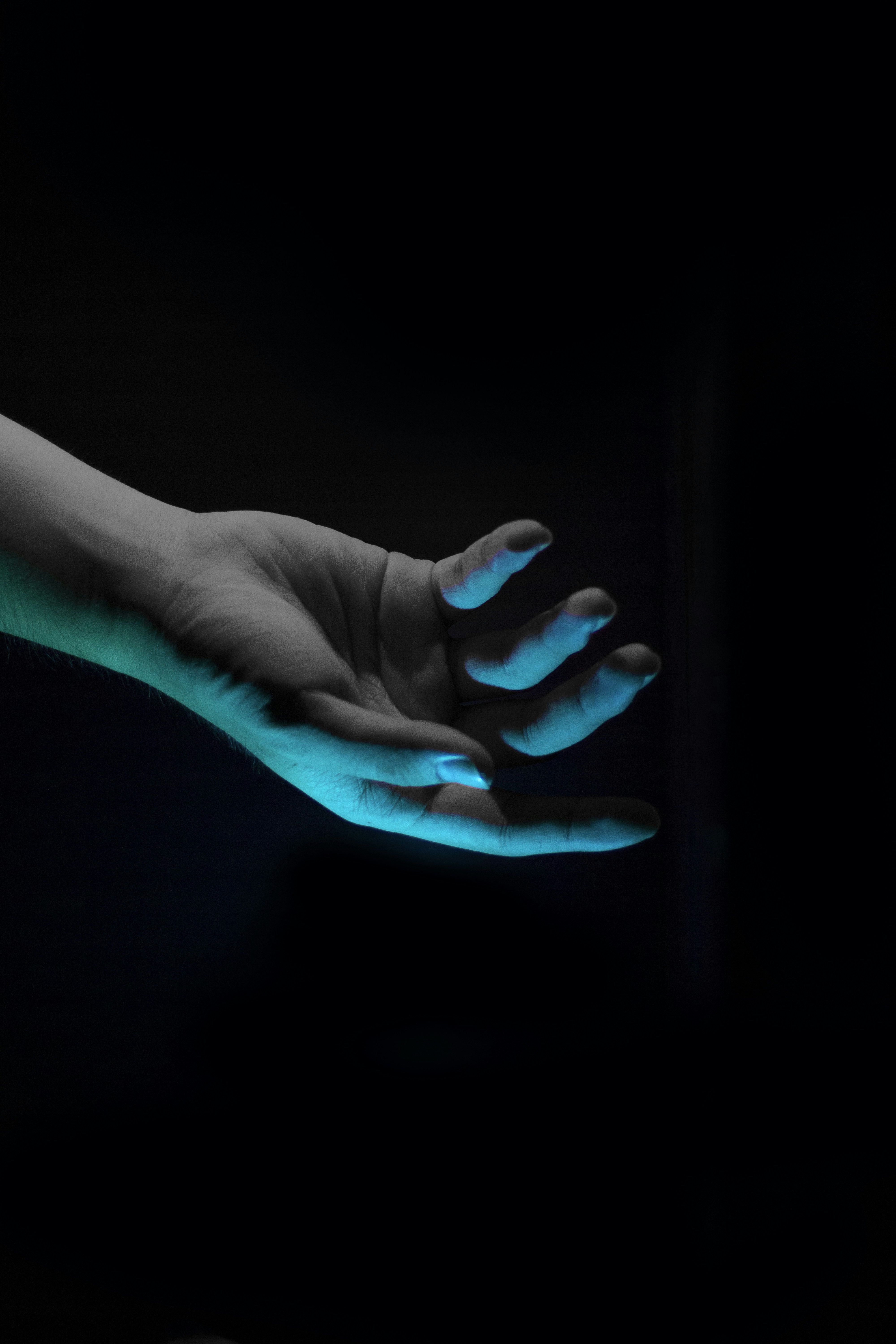 Right human hand above blue light photo – Free Hands Image on Unsplash