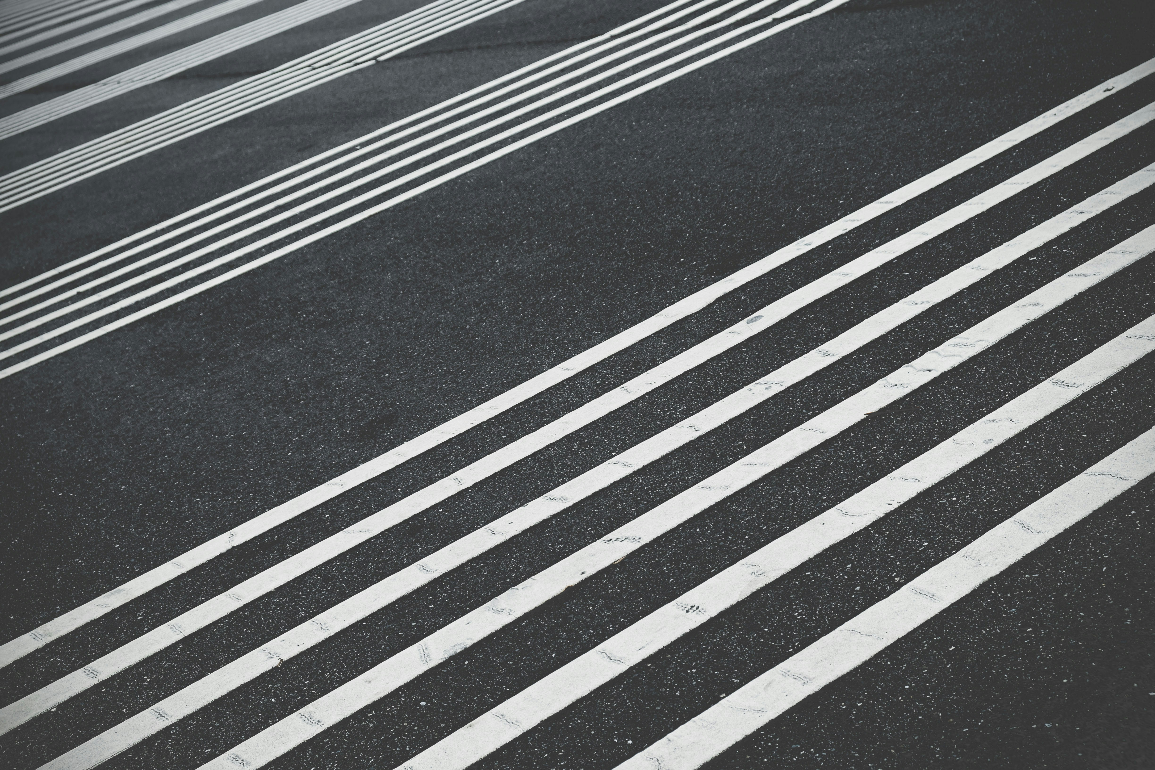 A black and white photo of a crosswalk photo – Free Minimal Image on ...