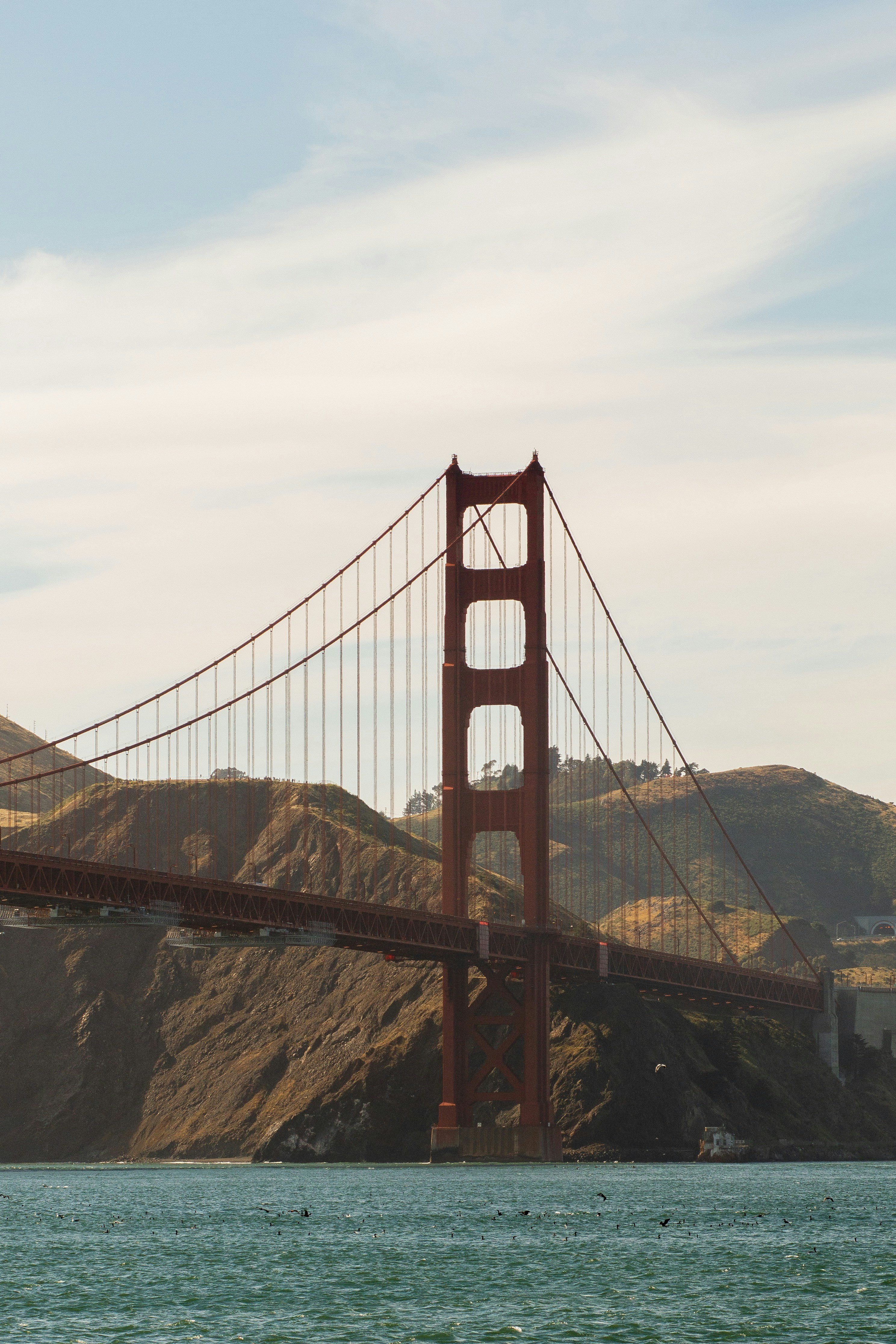 Golden Gate Bridge Side View From Water