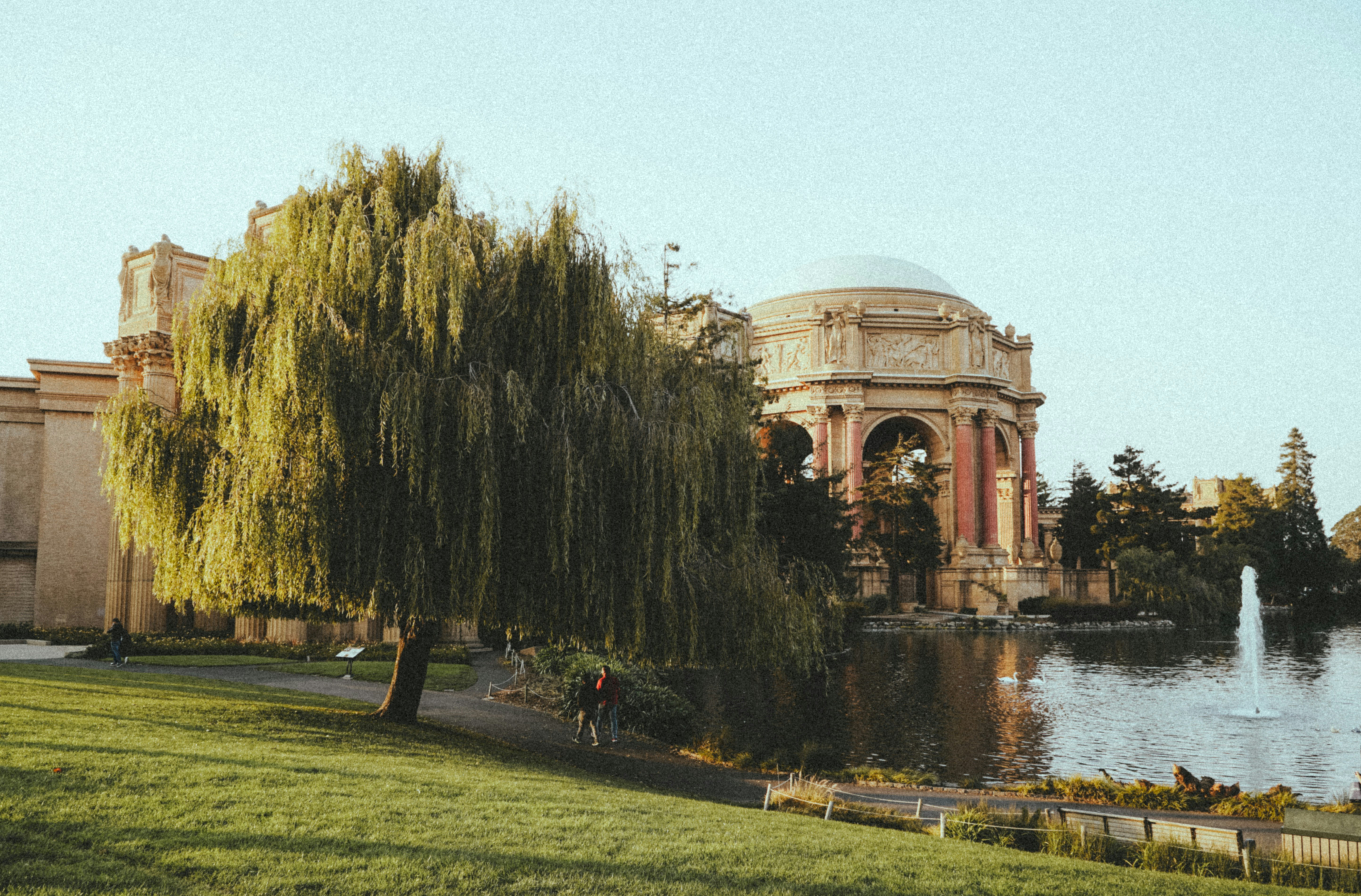 Fine Arts Palace | green trees beside brown dome building near body of water
