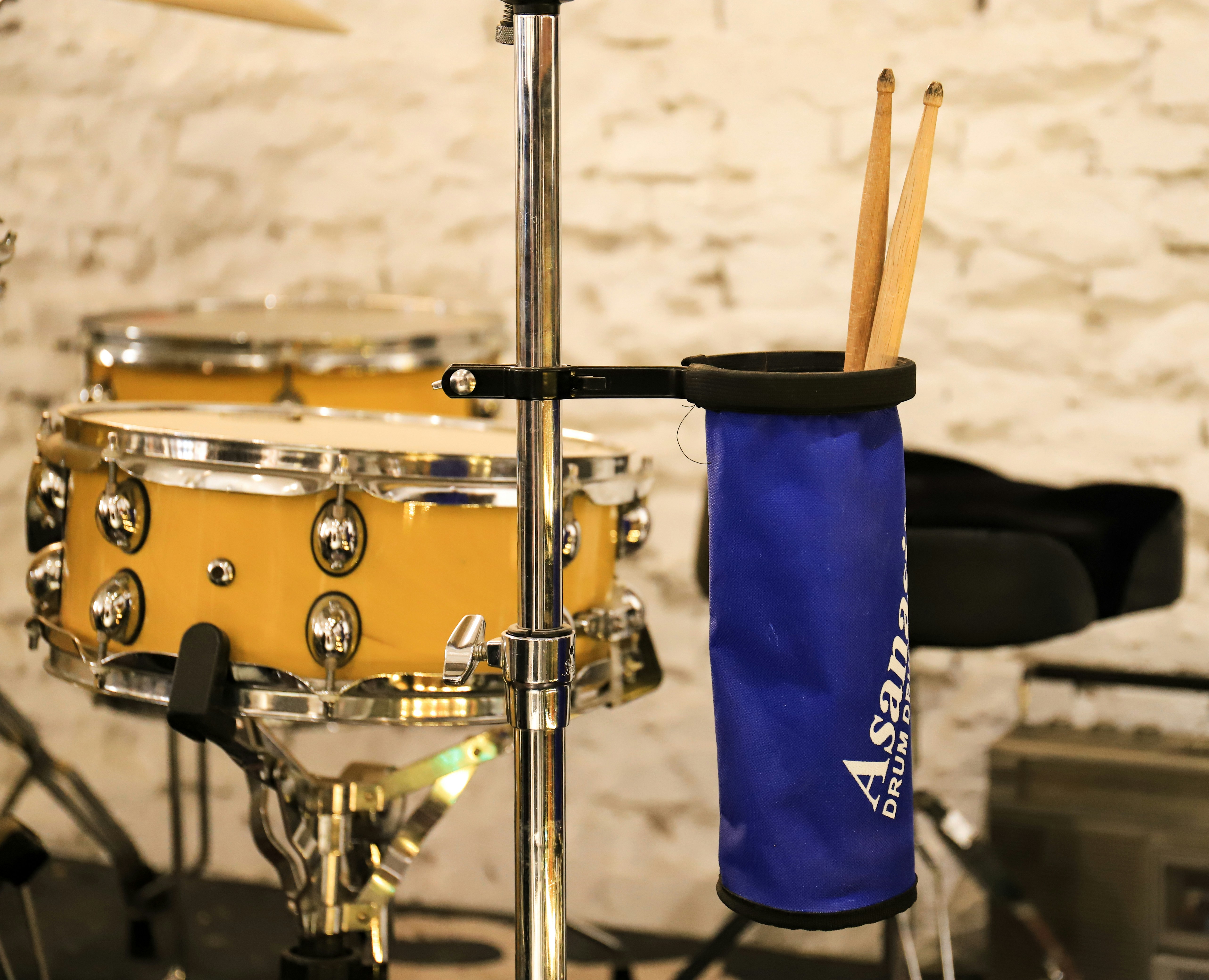 Drumsticks in black and blue holder photo – Free Musical instrument ...