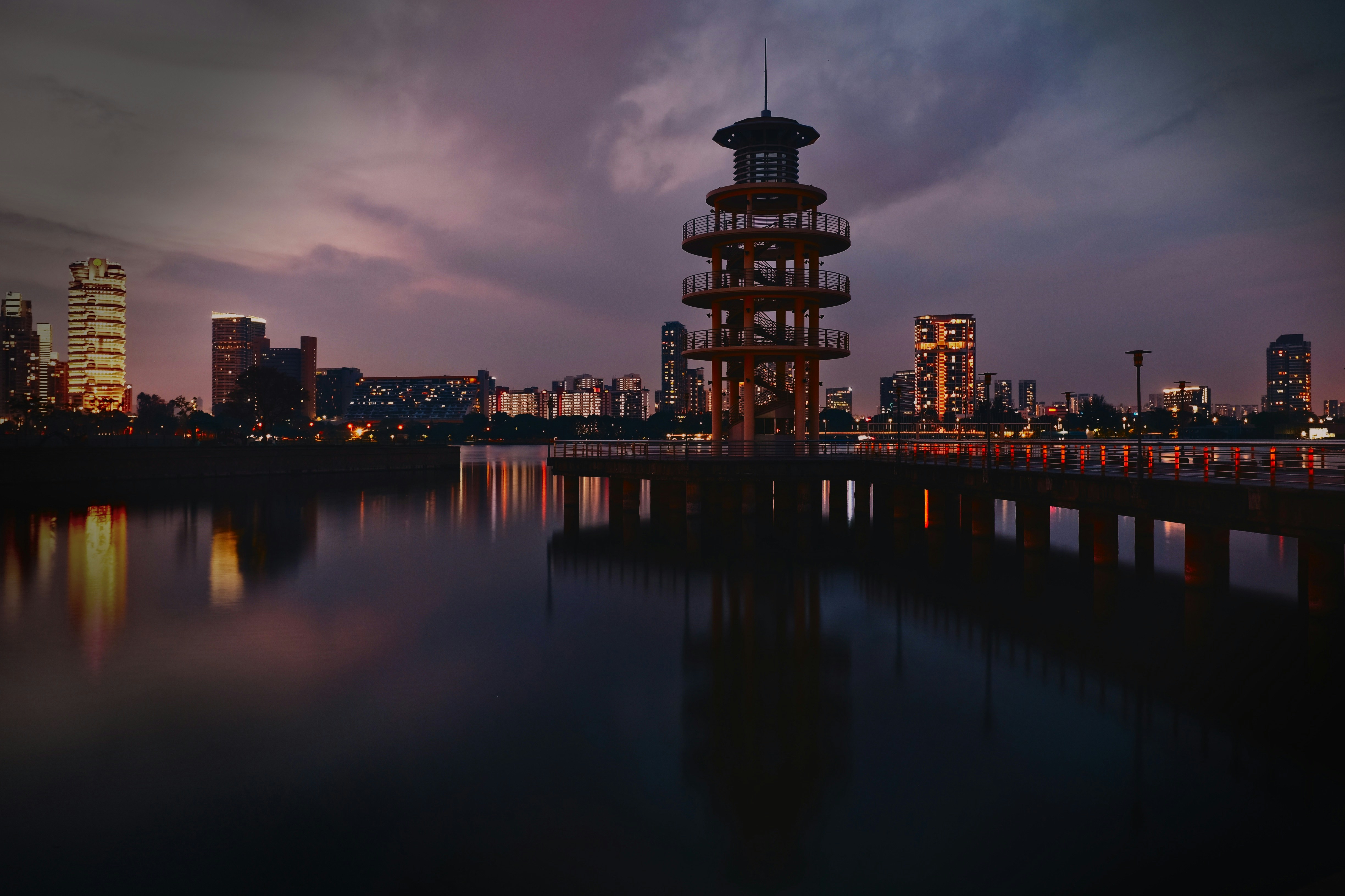 Midnight Lanterns: The Pagoda of Reflections