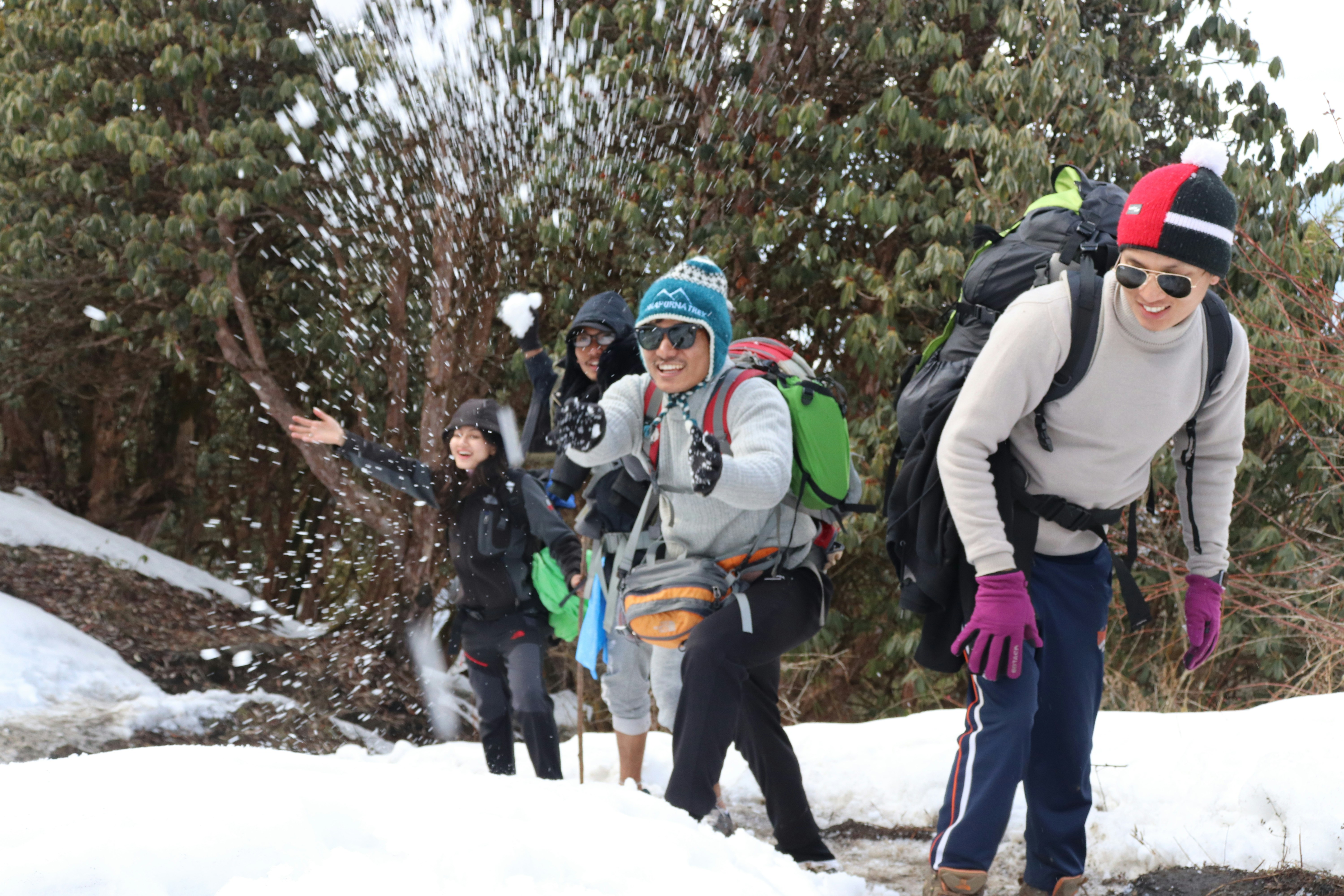 Snowbound Trek: A Trio of Climbers Push Through a Winter Trail